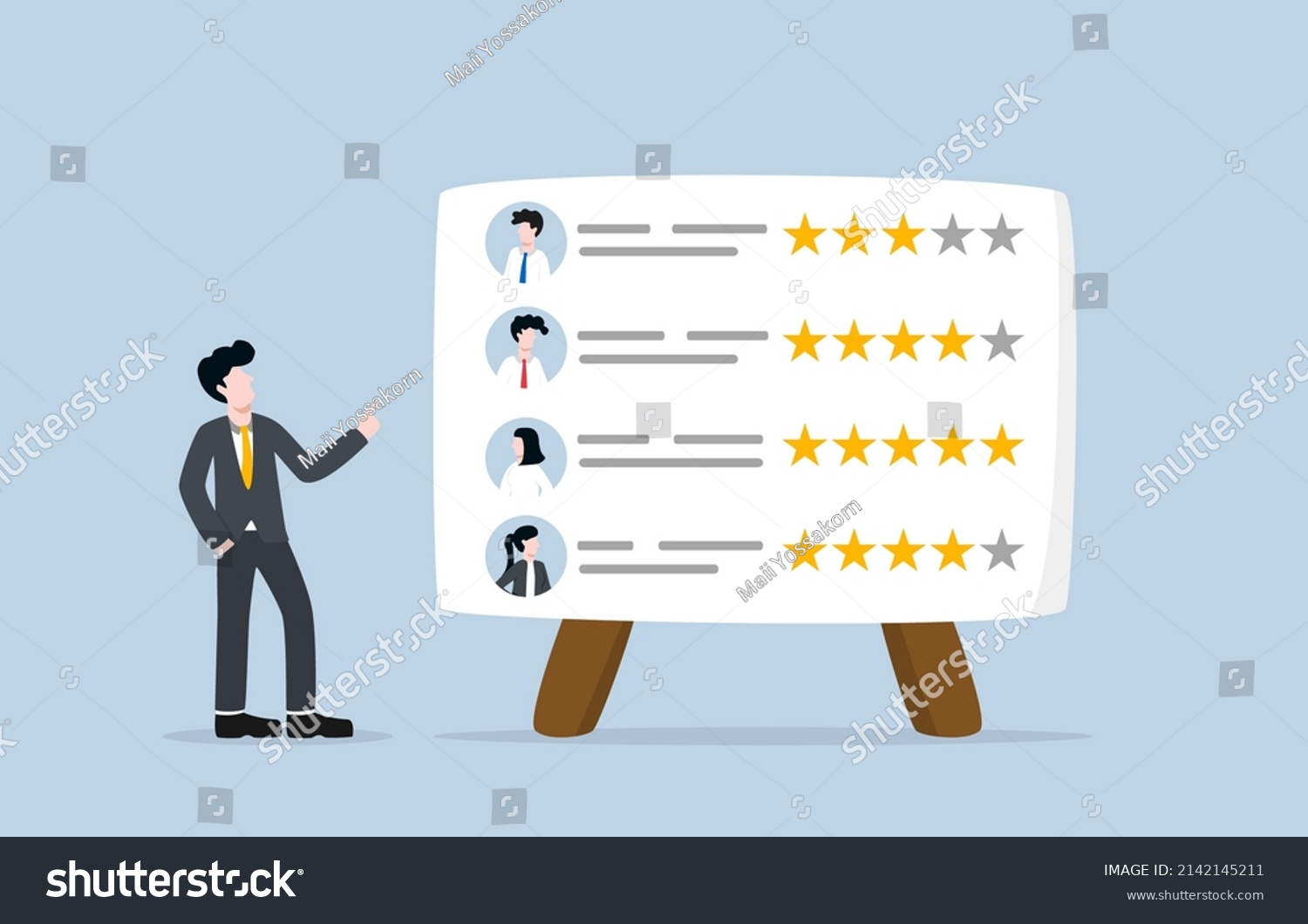 Employee assessment, performance review, or - Royalty Free Stock Vector ...