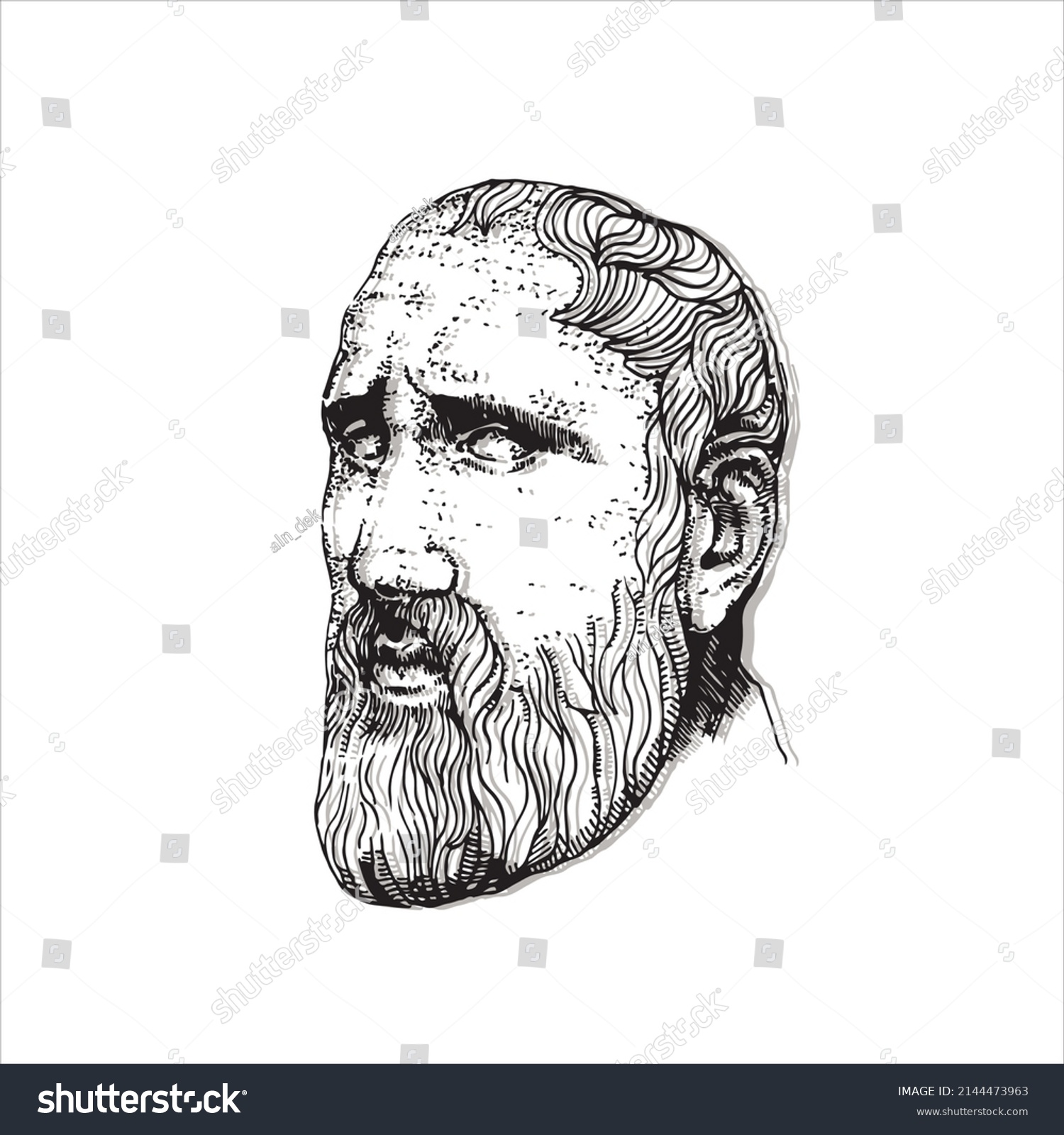 Zeno. Ancient Greek philosopher, founder of the - Royalty Free Stock ...