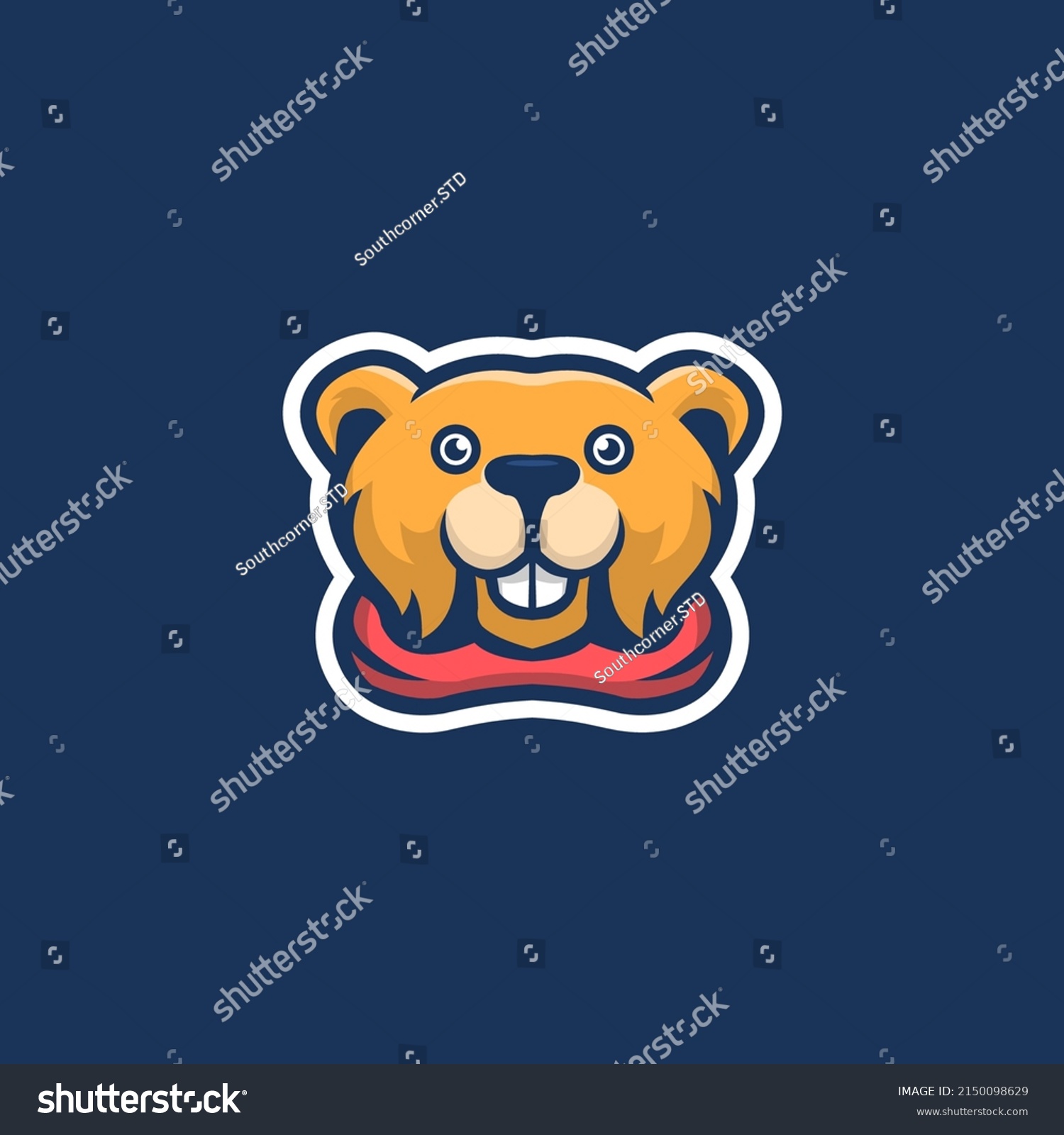 Gopher cartoon mascot character logo template - Royalty Free Stock ...