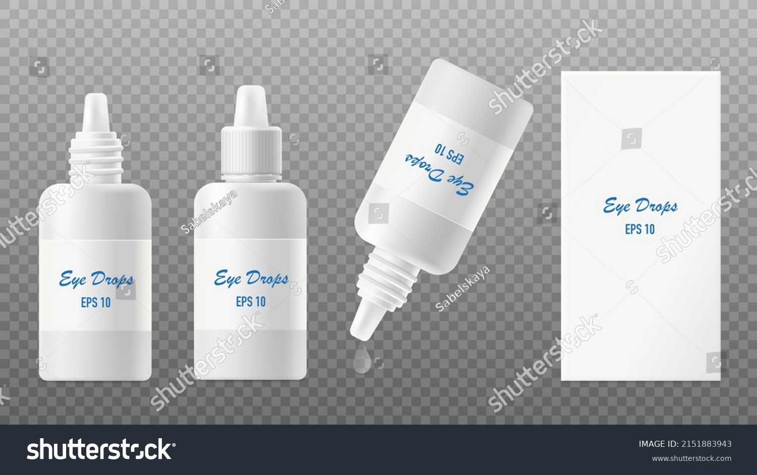 Eye drops bottles in 3d realistic vector - Royalty Free Stock Vector ...