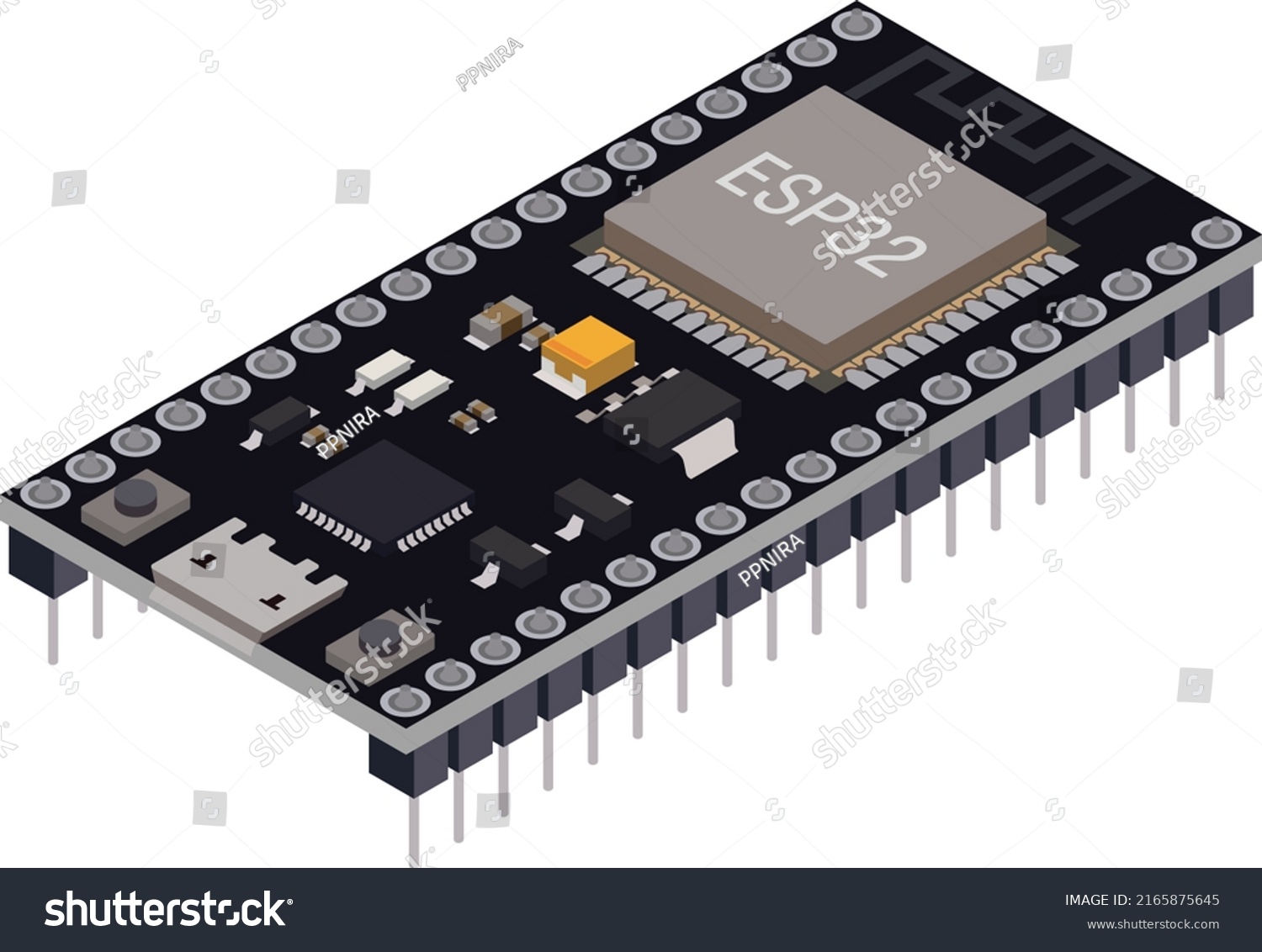 Node Mcu Esp32 For Programming Royalty Free Stock Vector 2165875645