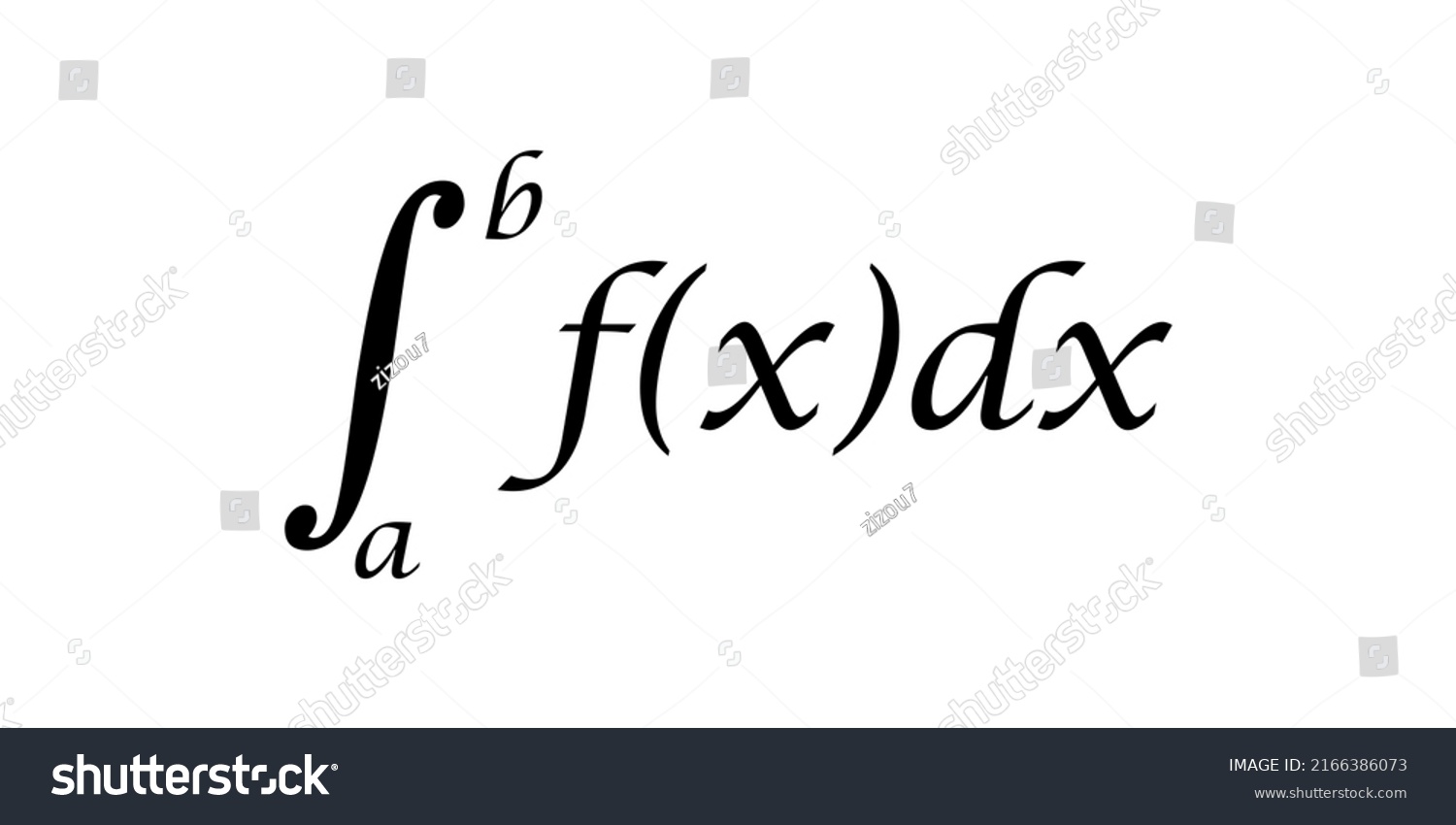 Integral of function symbol mathematics vector - Royalty Free Stock ...