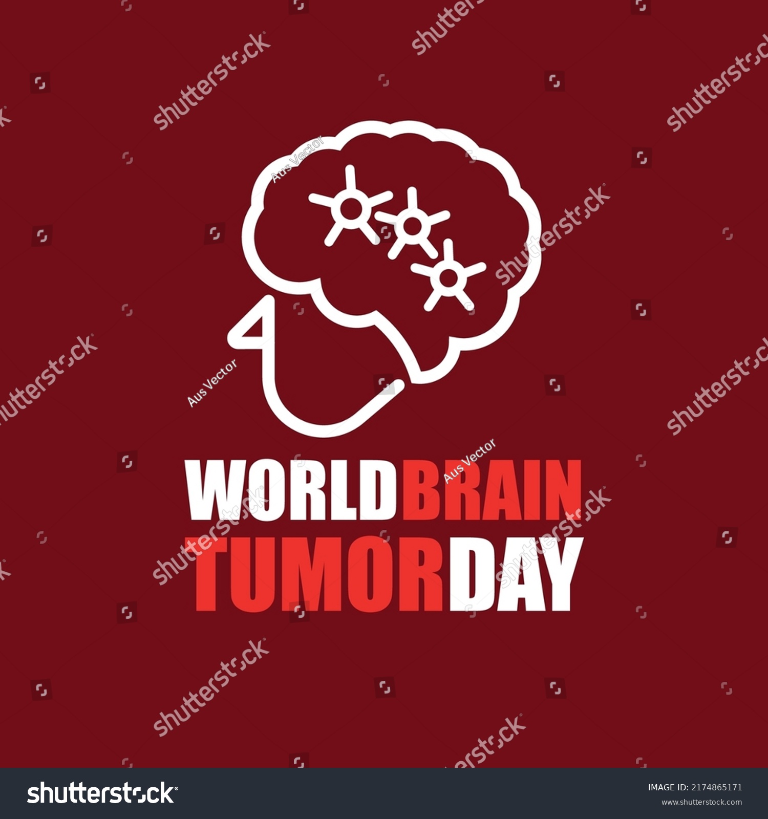World Brain Tumor Day Banner Template Vector Royalty Free Stock