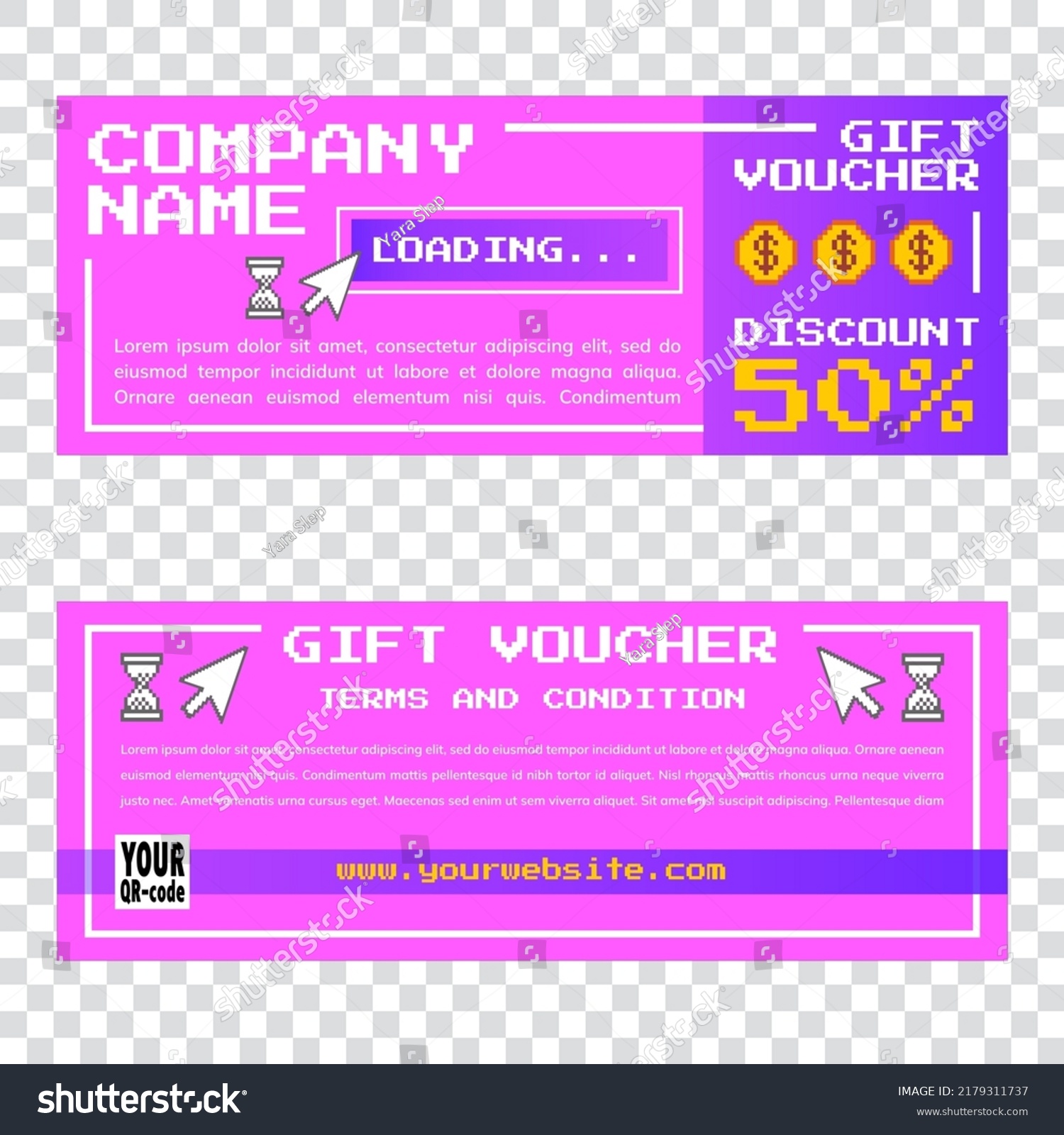 Old computer aesthetic template. Gift voucher - Royalty Free Stock ...