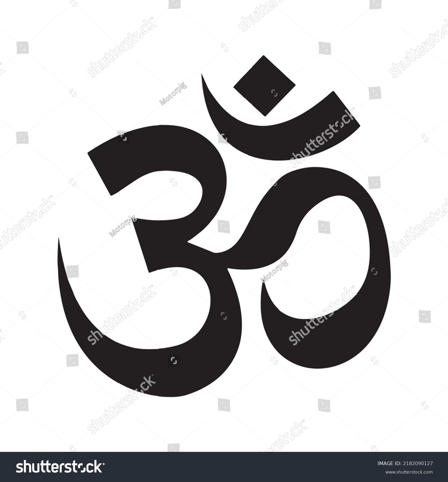 Om Ligature In Devanagari Script Sanskrit Royalty Free Stock Vector