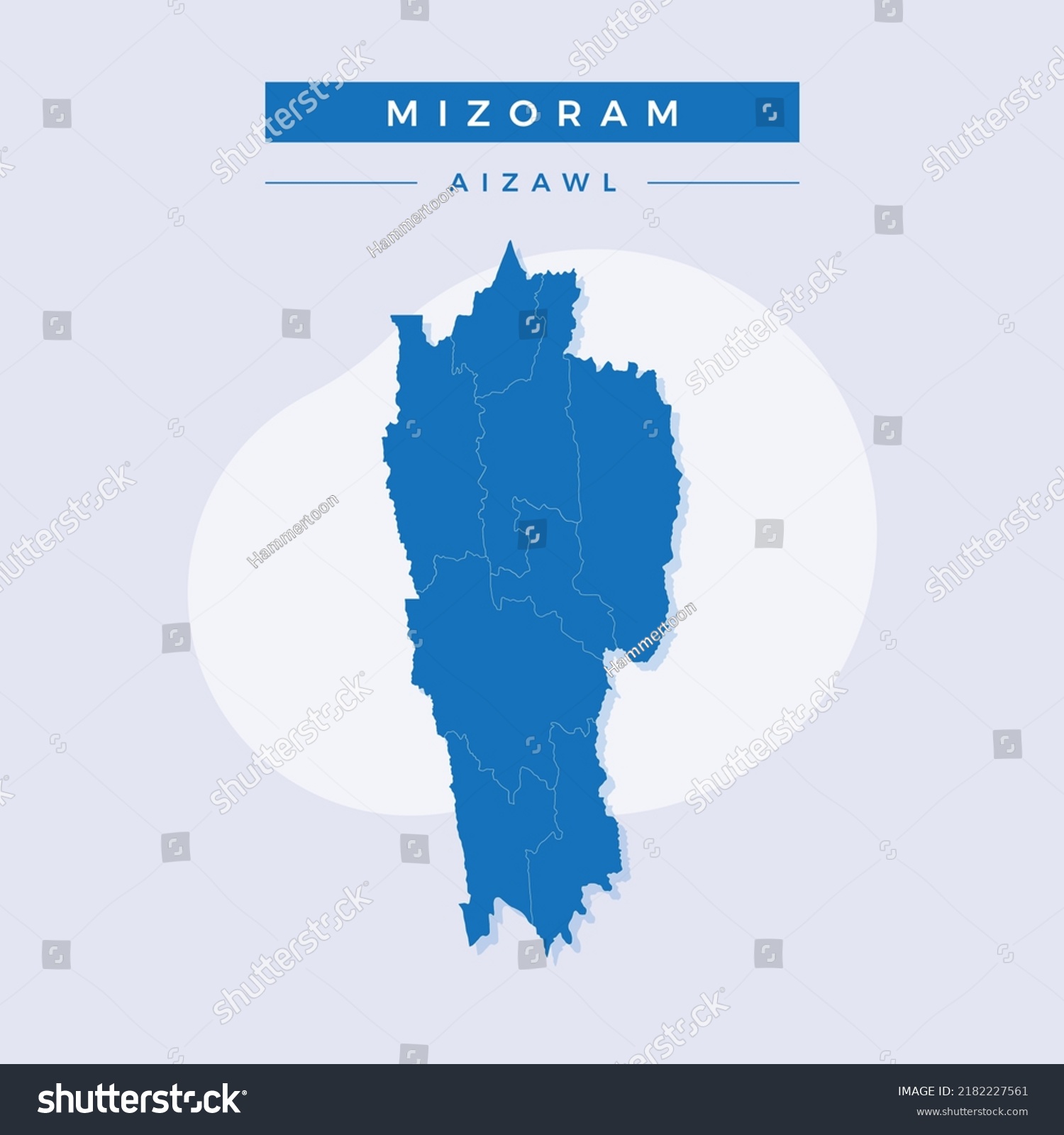 National Map Of Mizoram Mizoram Map Vector Royalty Free Stock Vector 2182227561