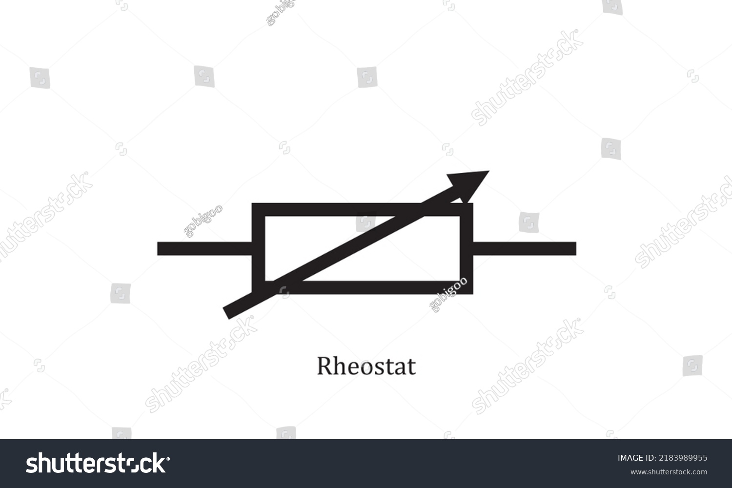 vector electronic circuit symbol rheostat - Royalty Free Stock Vector ...