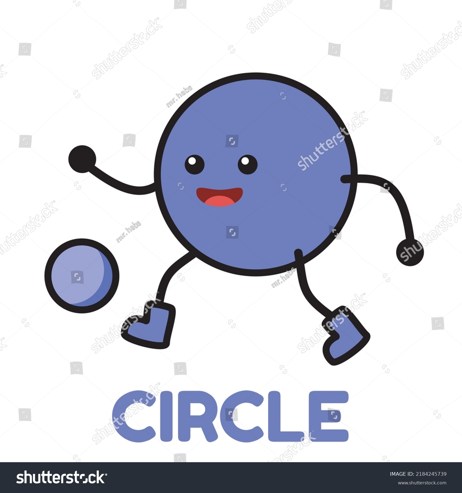 Circle shape cartoon character. Perfect for - Royalty Free Stock Vector ...
