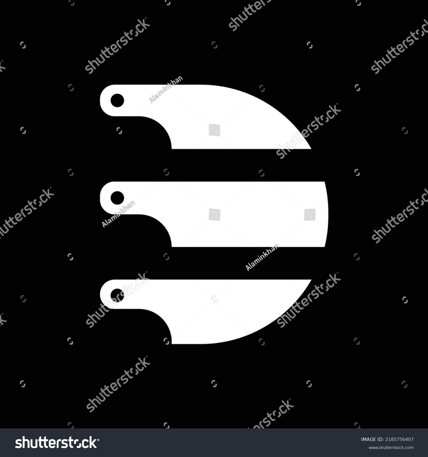 Letter D Knife Logo Design. A Knife Incorporated - Royalty Free Stock ...