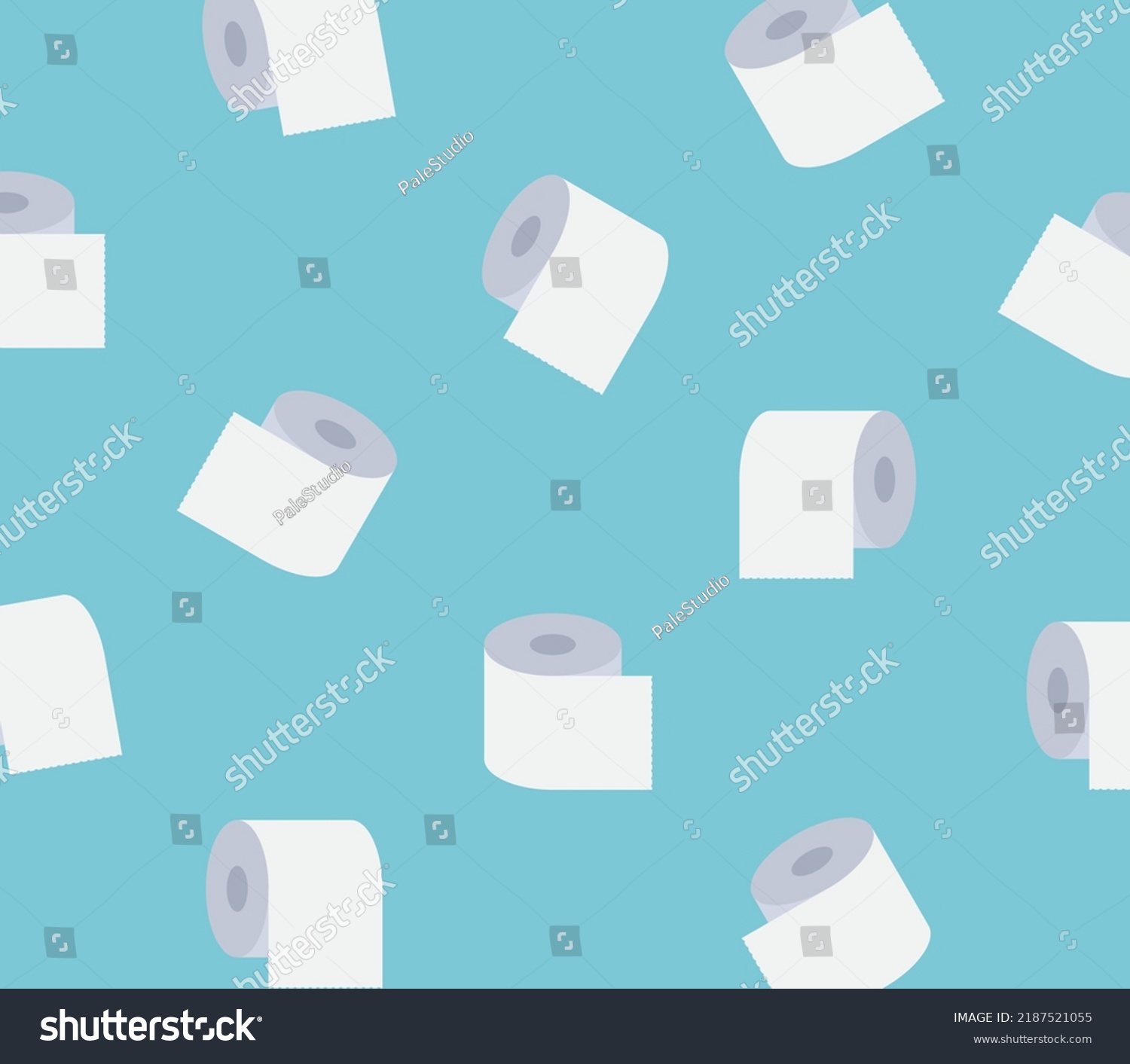 Roll Of Toilet Paper Seamless Pattern And Royalty Free Stock Vector