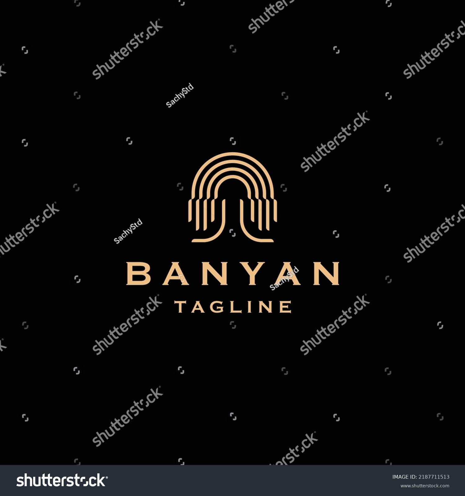 Banyan tree logo icon design template flat - Royalty Free Stock Vector ...