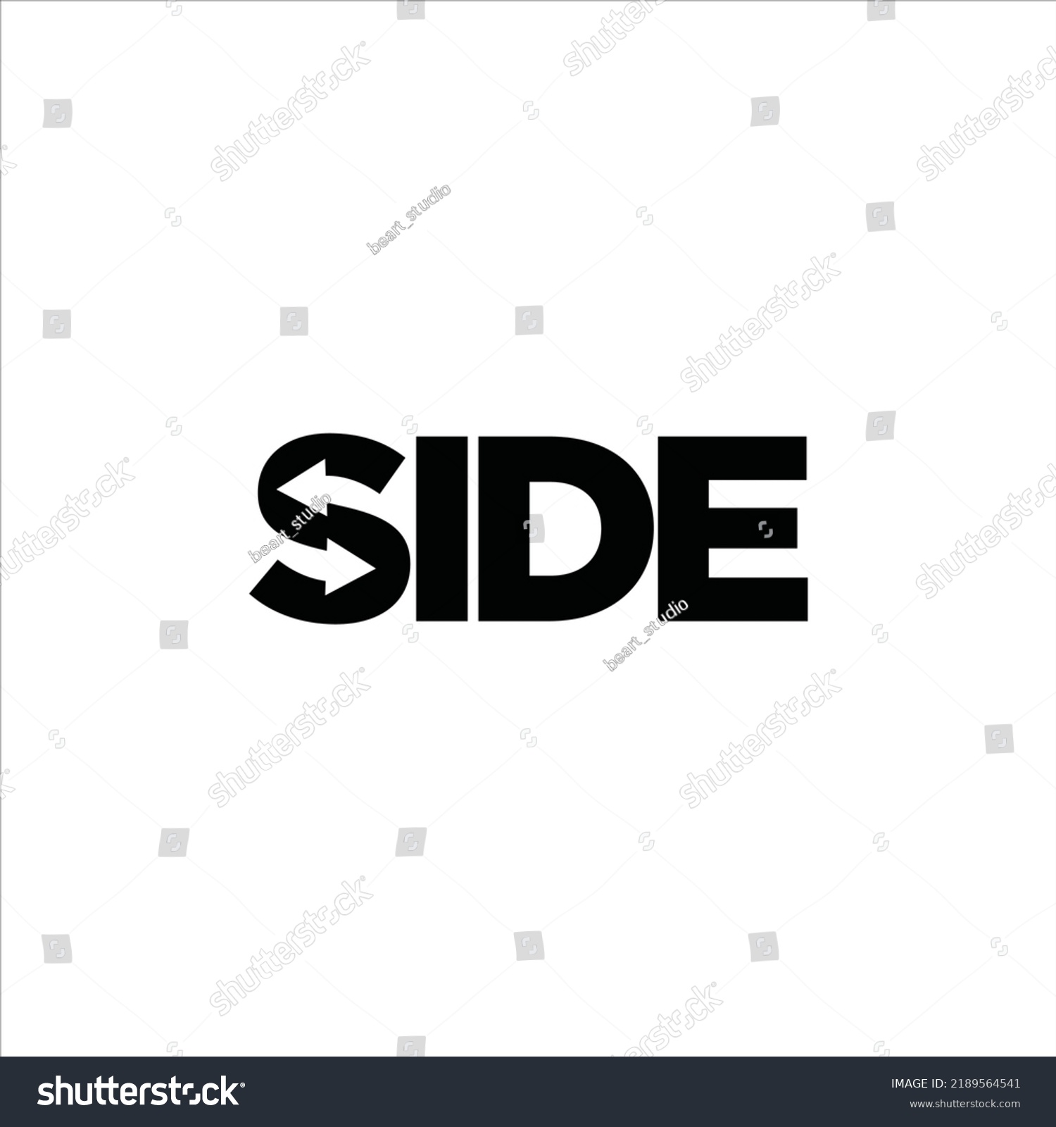 clever negative space logo design for letter - Royalty Free Stock ...