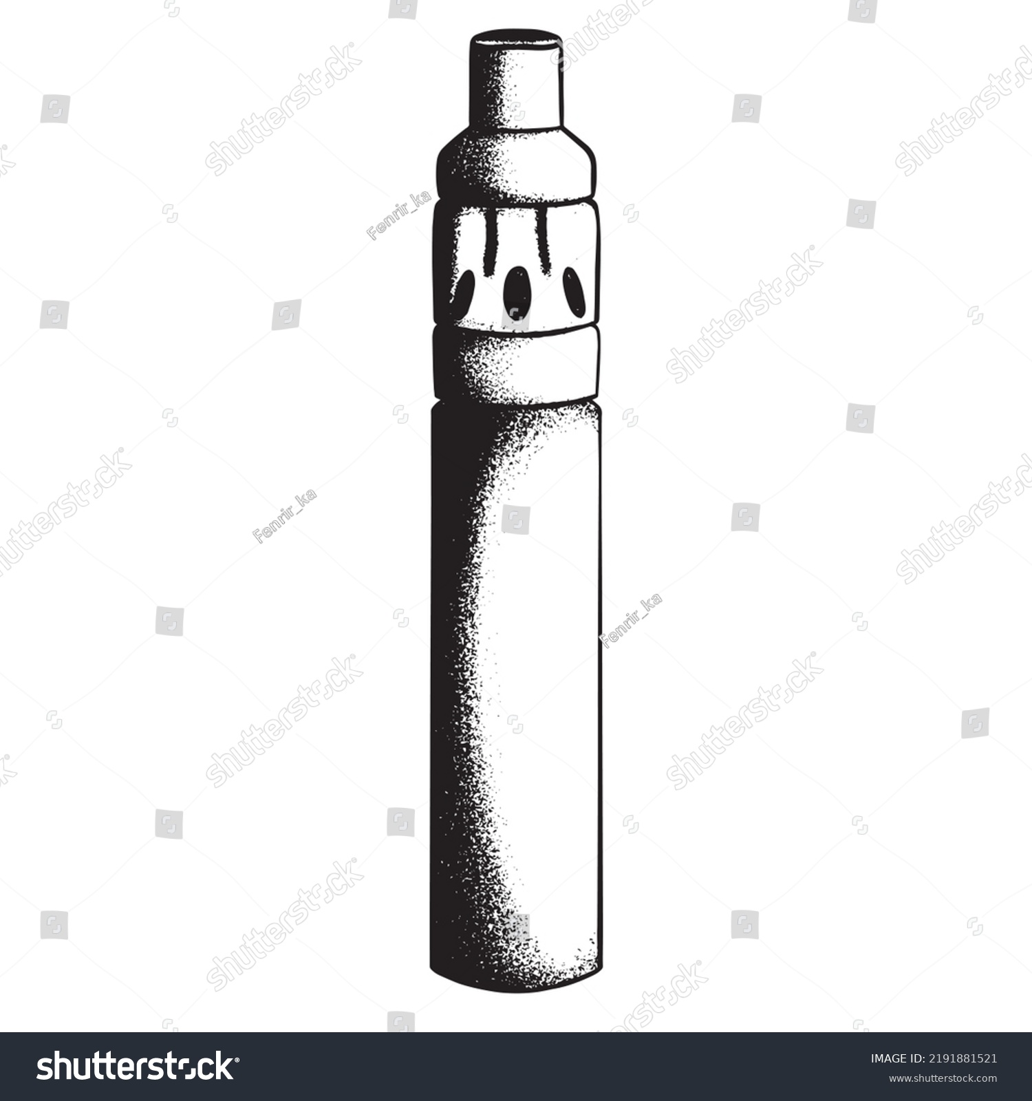 Hand-drawn vape clipart. Doodle illustration of - Royalty Free Stock ...