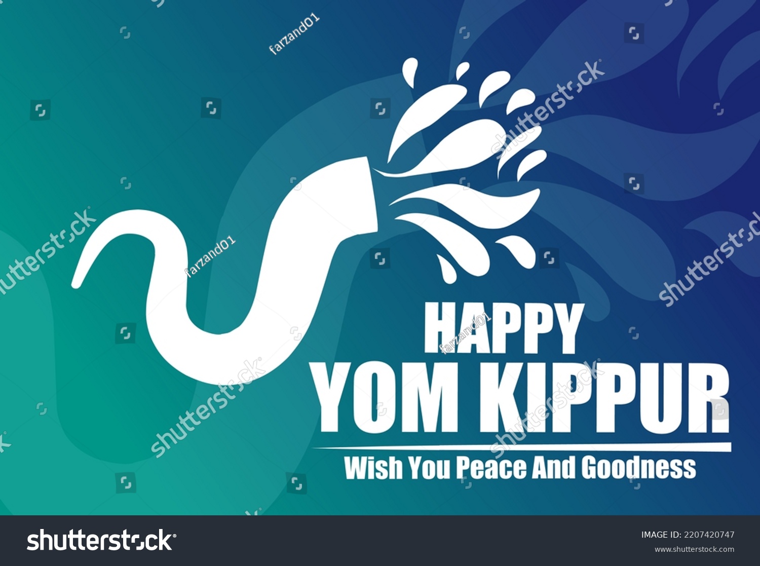 Happy Yom Kippur Vector Illustration Holiday Royalty Free Stock