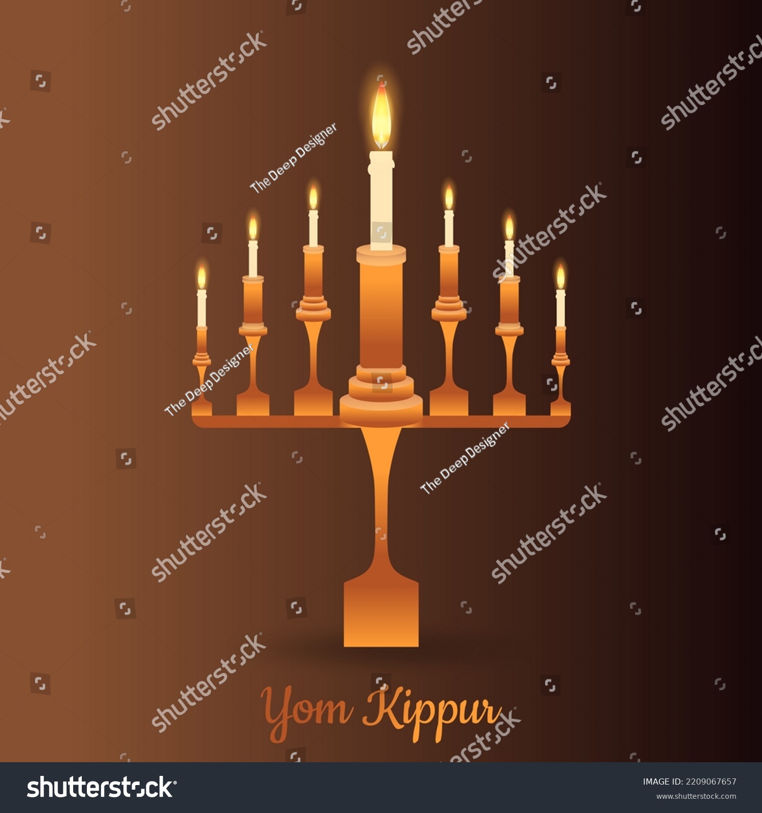 Yom Kippur Festival Vector Illustration Royalty Free Stock Vector
