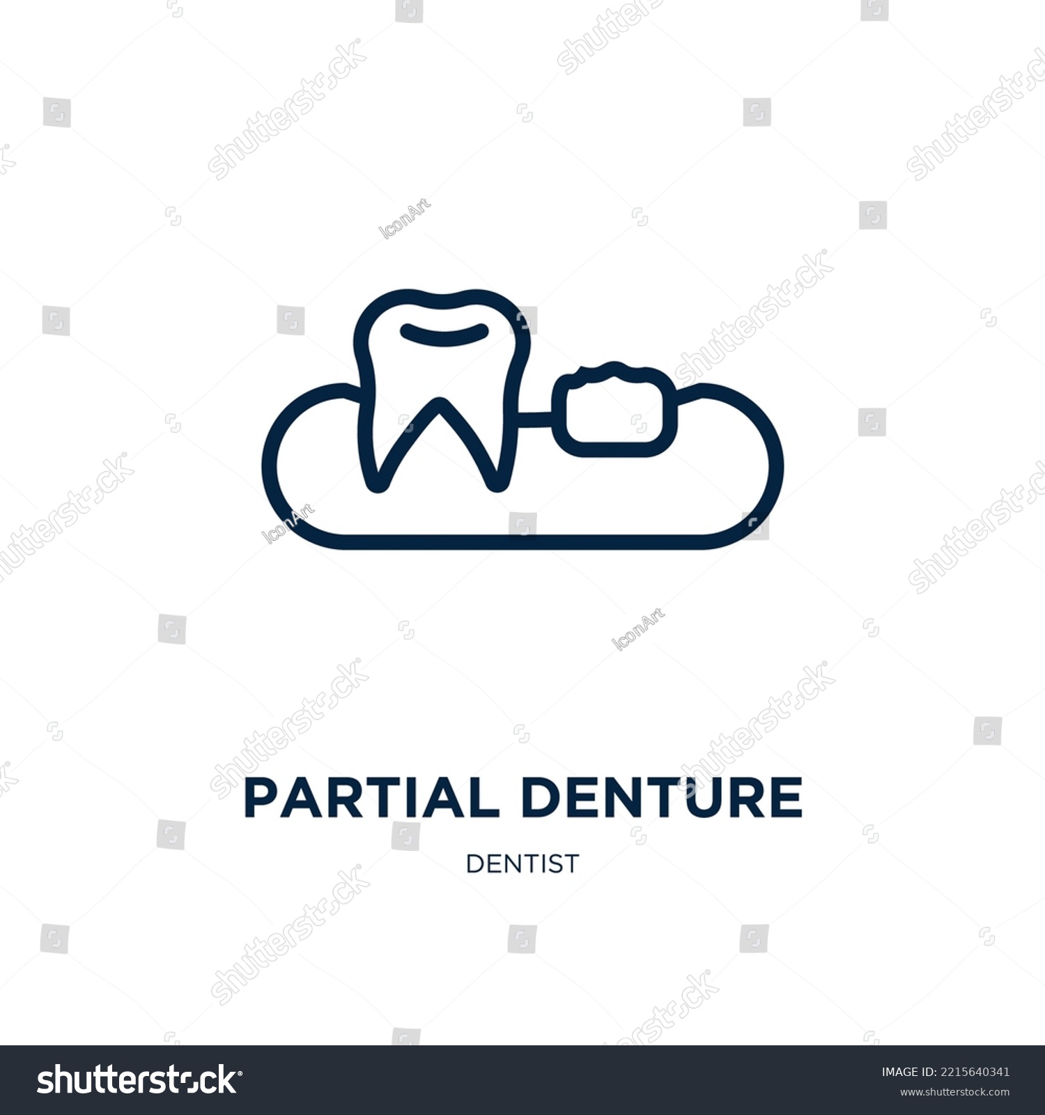 partial denture icon from dentist collection. - Royalty Free Stock ...