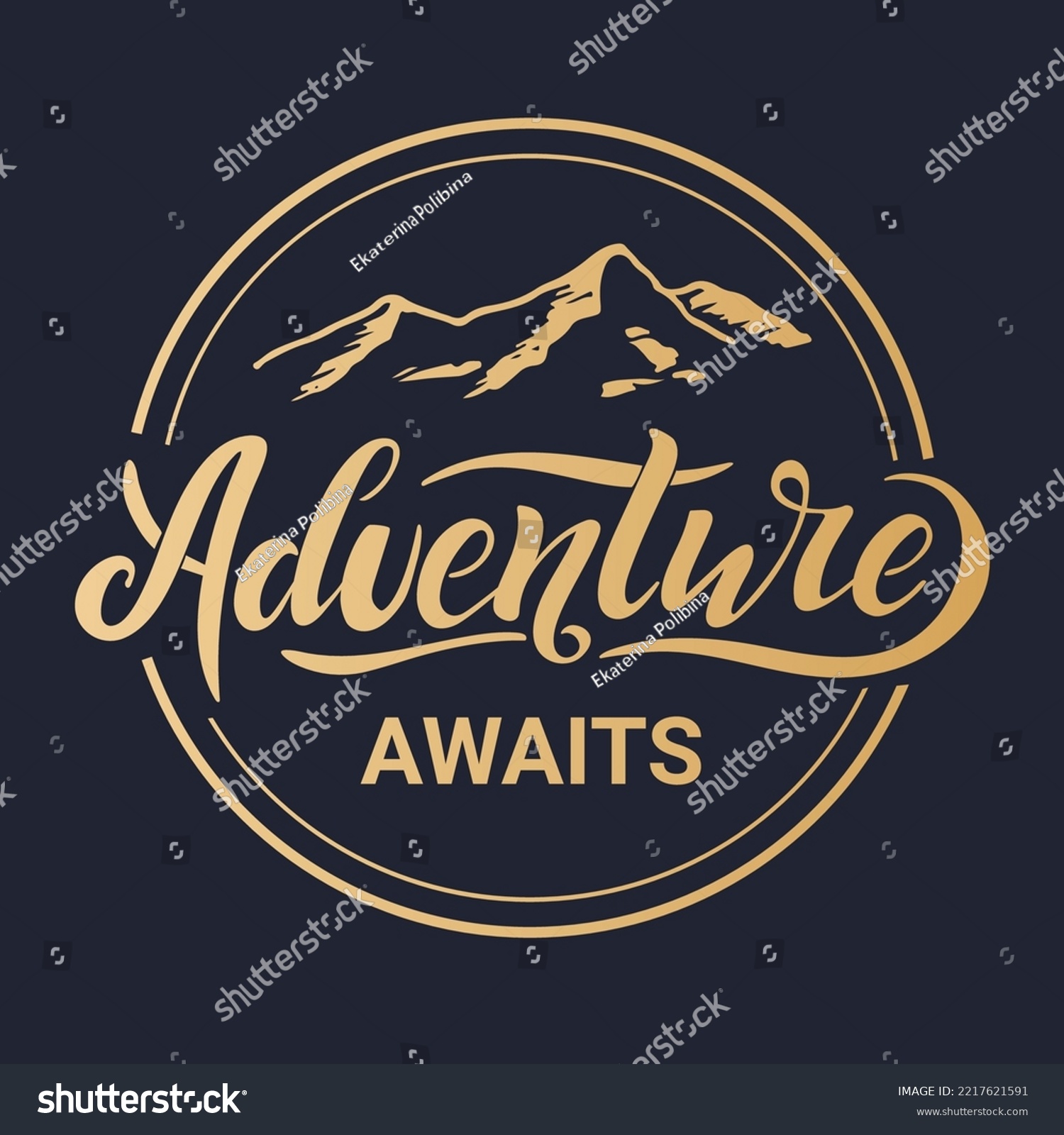 Adventure.Slogan. Vector illustration with hand - Royalty Free Stock ...