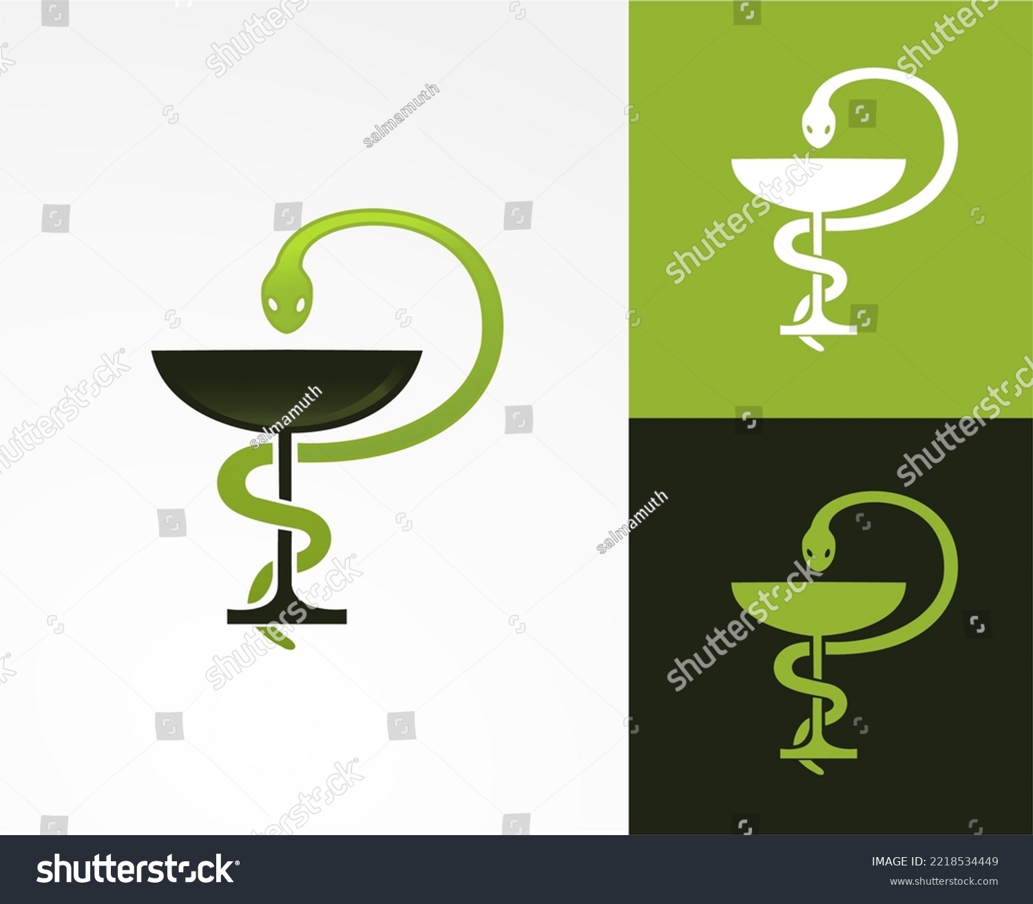 Pharmacy sherpent vector logo illustration. - Royalty Free Stock Vector ...