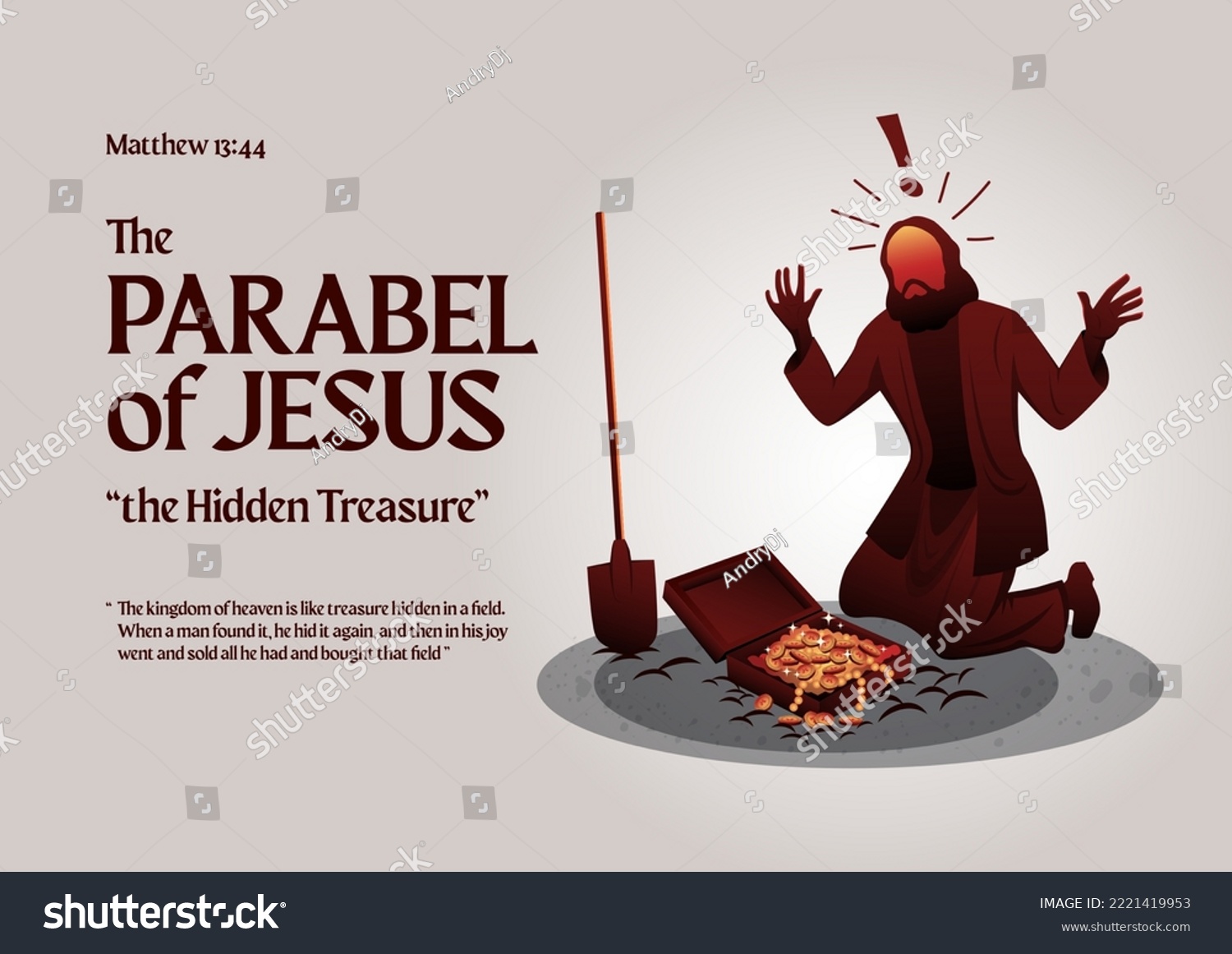 Parable Of Jesus Christ About The Hidden Royalty Free Stock Vector