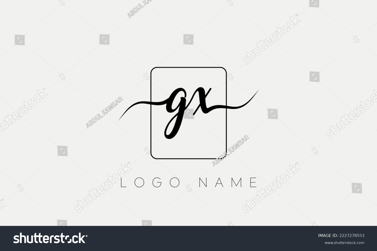 Letter Gx Logo Design Gx Logo Design Vector Royalty Free Stock Vector 2227278553