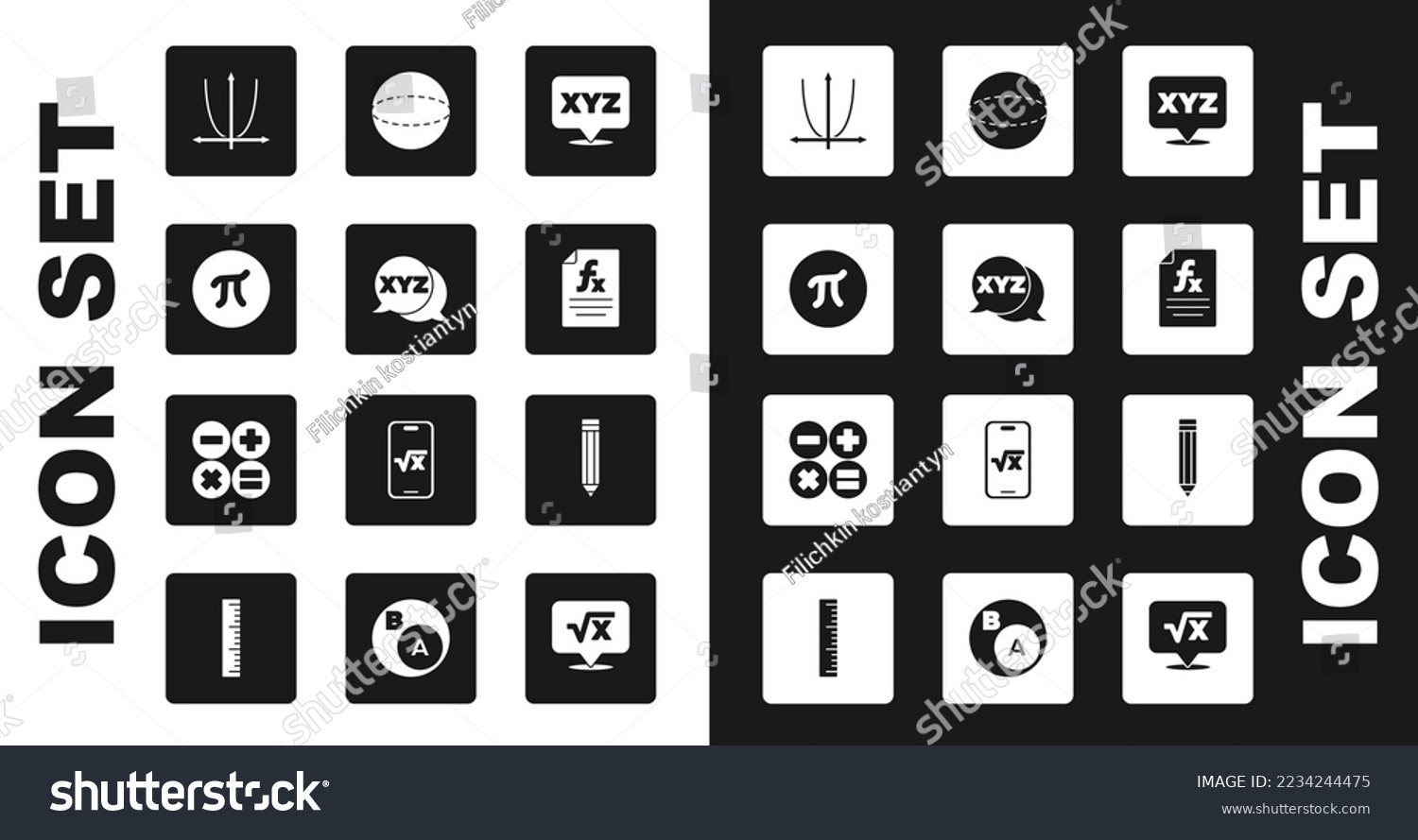 Set XYZ Coordinate system, Pi symbol, Graph, - Royalty Free Stock ... Set XYZ Coordinate system, Pi symbol, Graph, - Royalty Free Stock ...