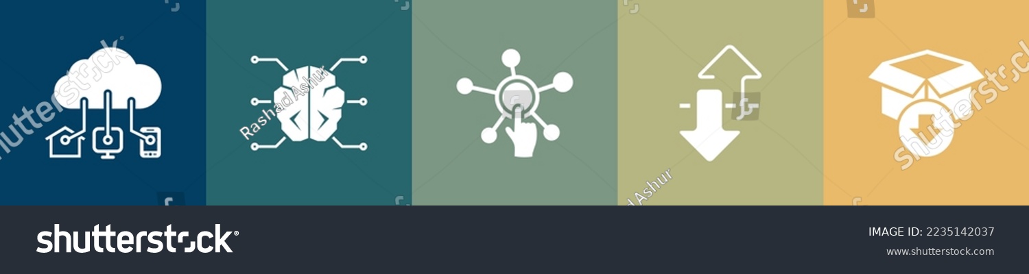 digital disruption icons Infographic design - Royalty Free Stock Vector ...