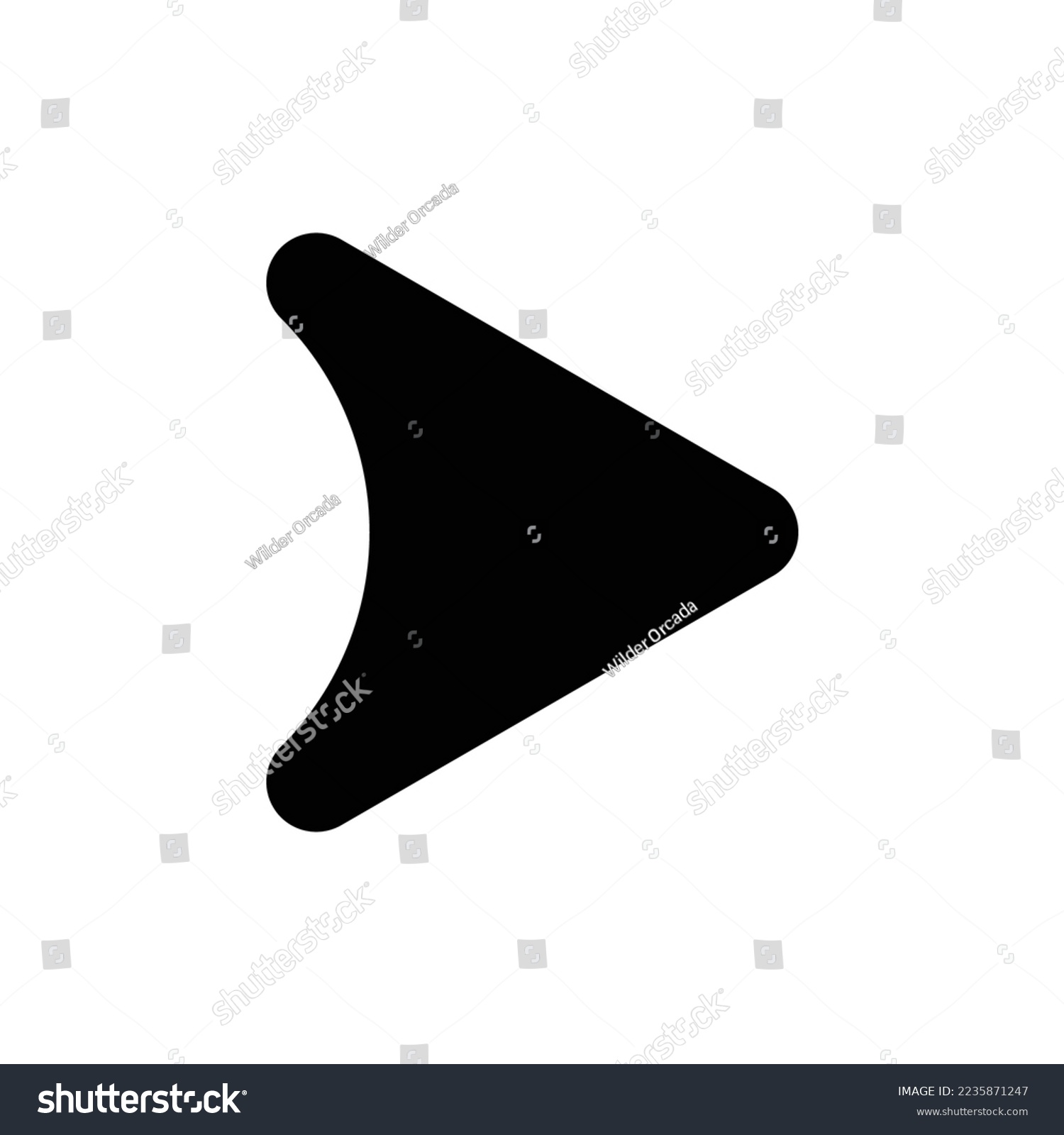 Arrow icon. Play button. Text Bullet Vector Art - Royalty Free Stock ...