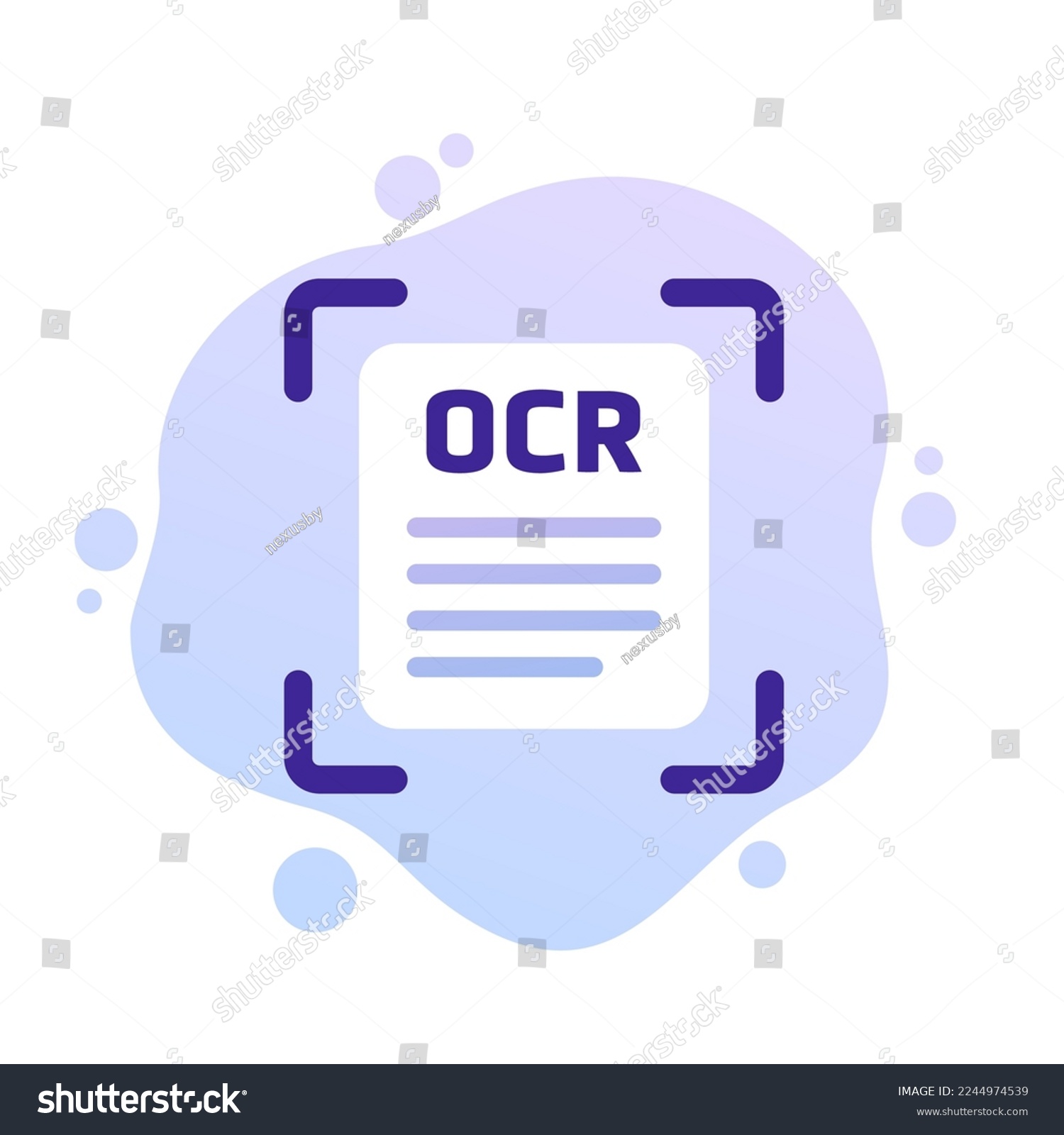 OCR, Optical character recognition vector icon - Royalty Free Stock ...