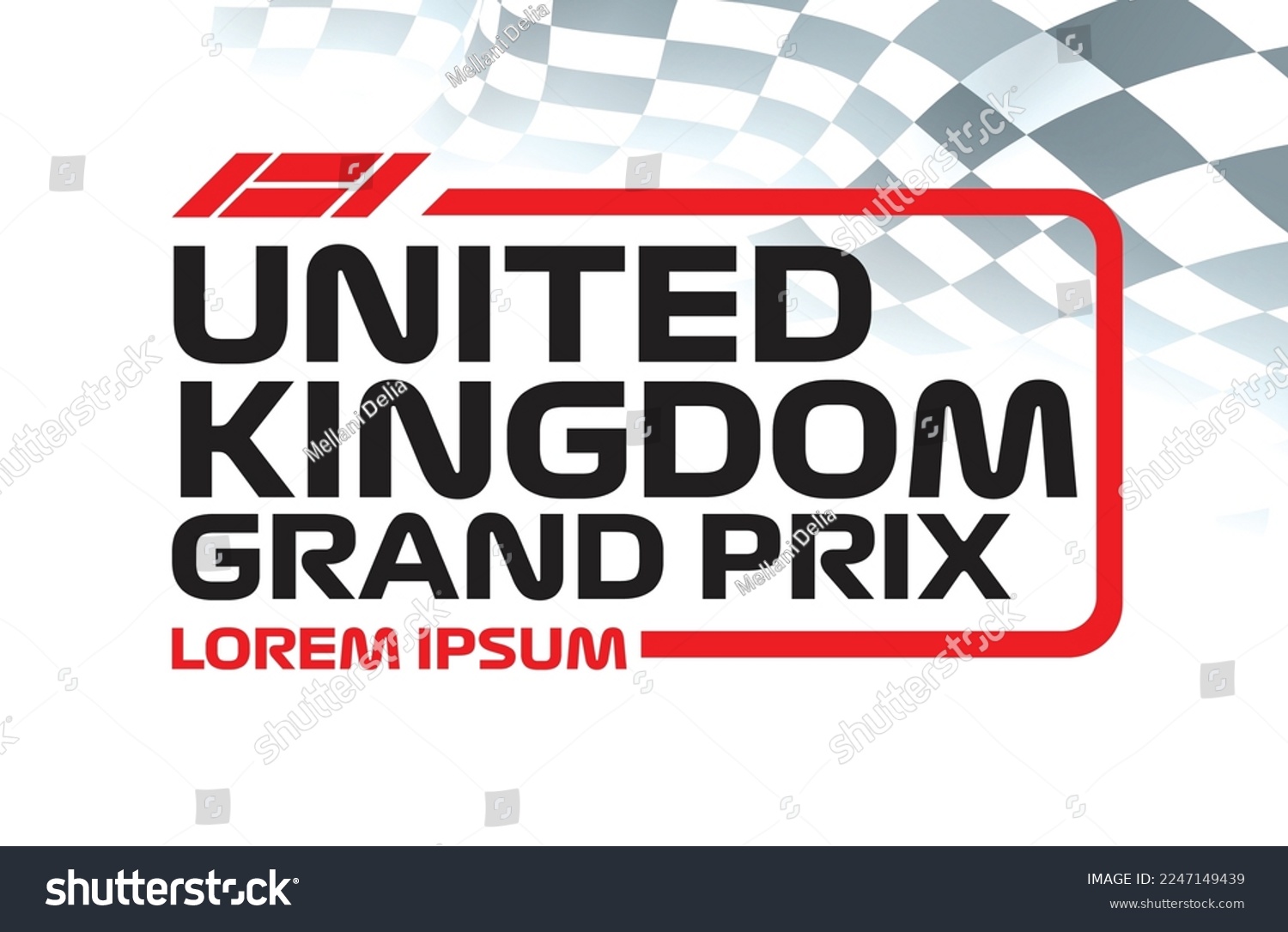 United Kingdom UK gp flag race car event icon - Royalty Free Stock ...