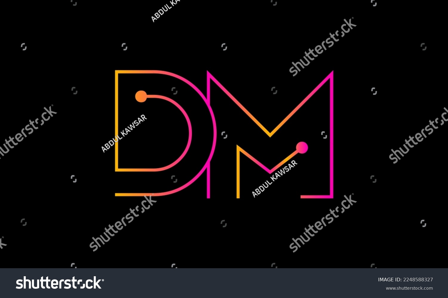 Letter Dm Logo Design Dm Logo Monogram Design Royalty Free Stock