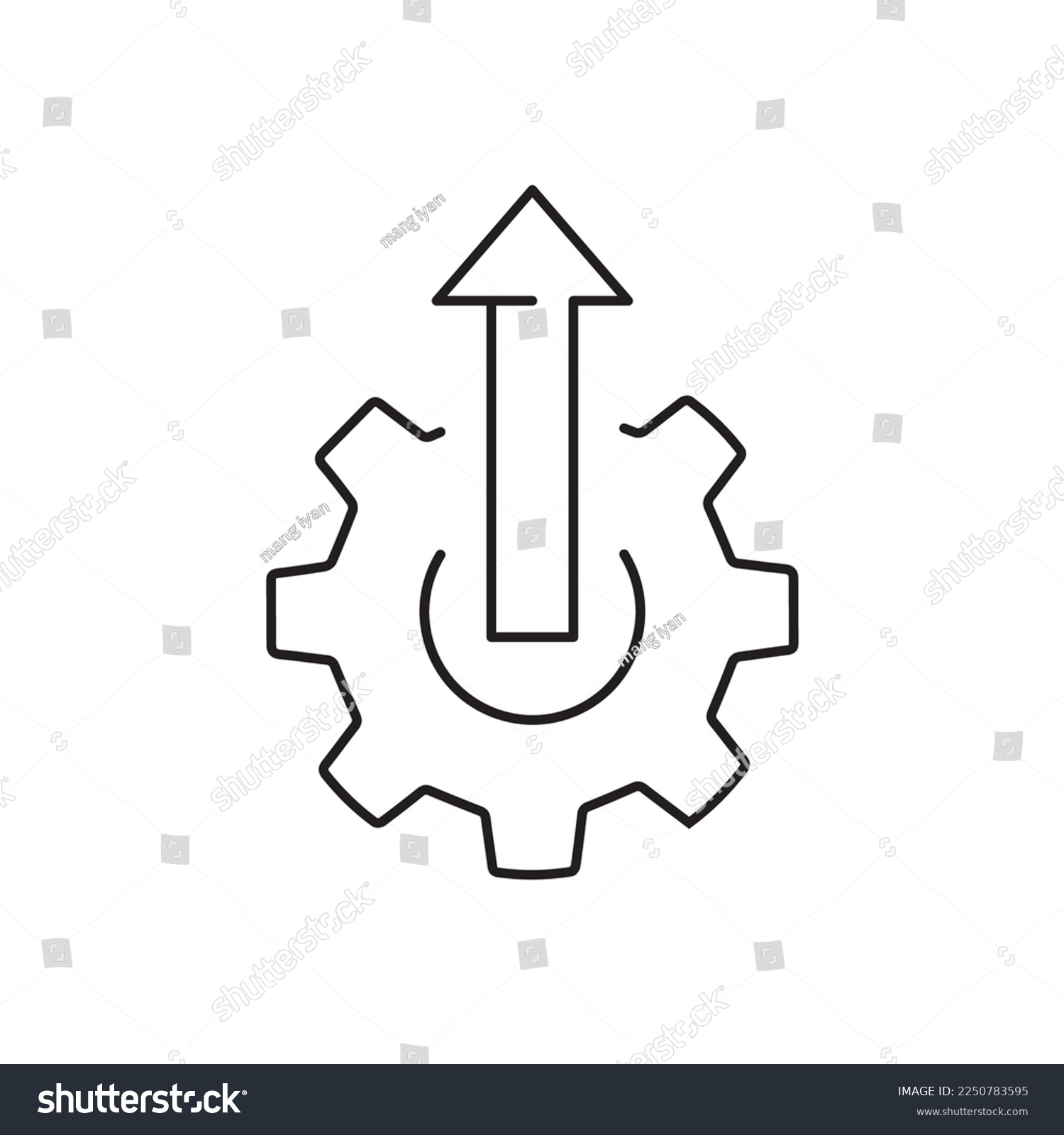 system upgrade icon, gear with arrow, update - Royalty Free Stock ...