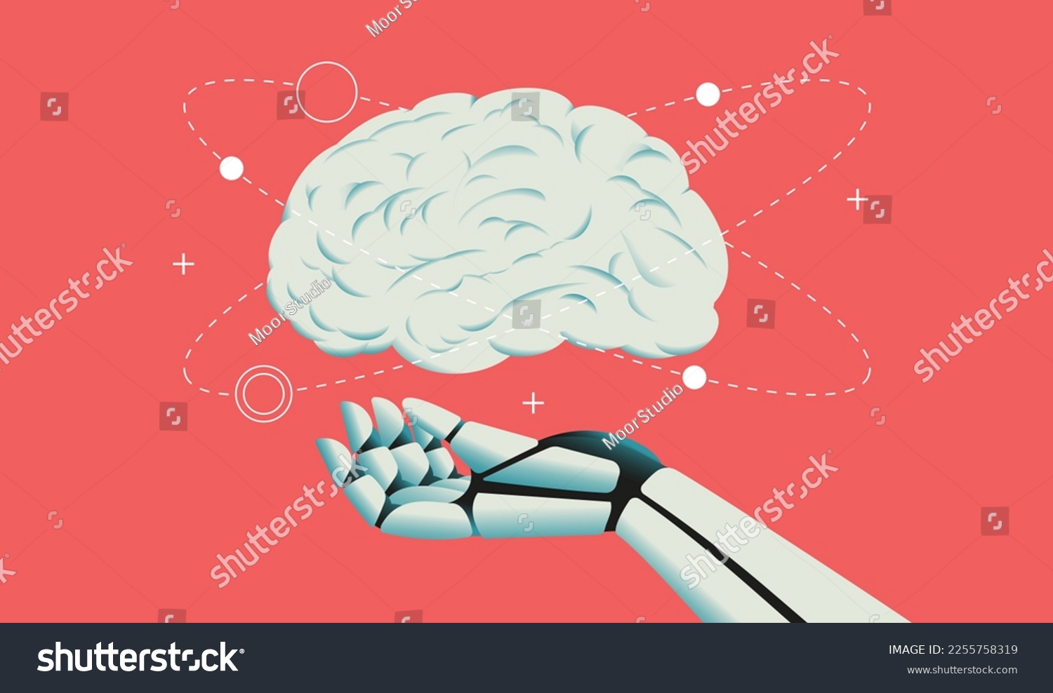 Robot hand holding human brain. Artificial - Royalty Free Stock Vector ... Robot hand holding human brain. Artificial - Royalty Free Stock Vector ...