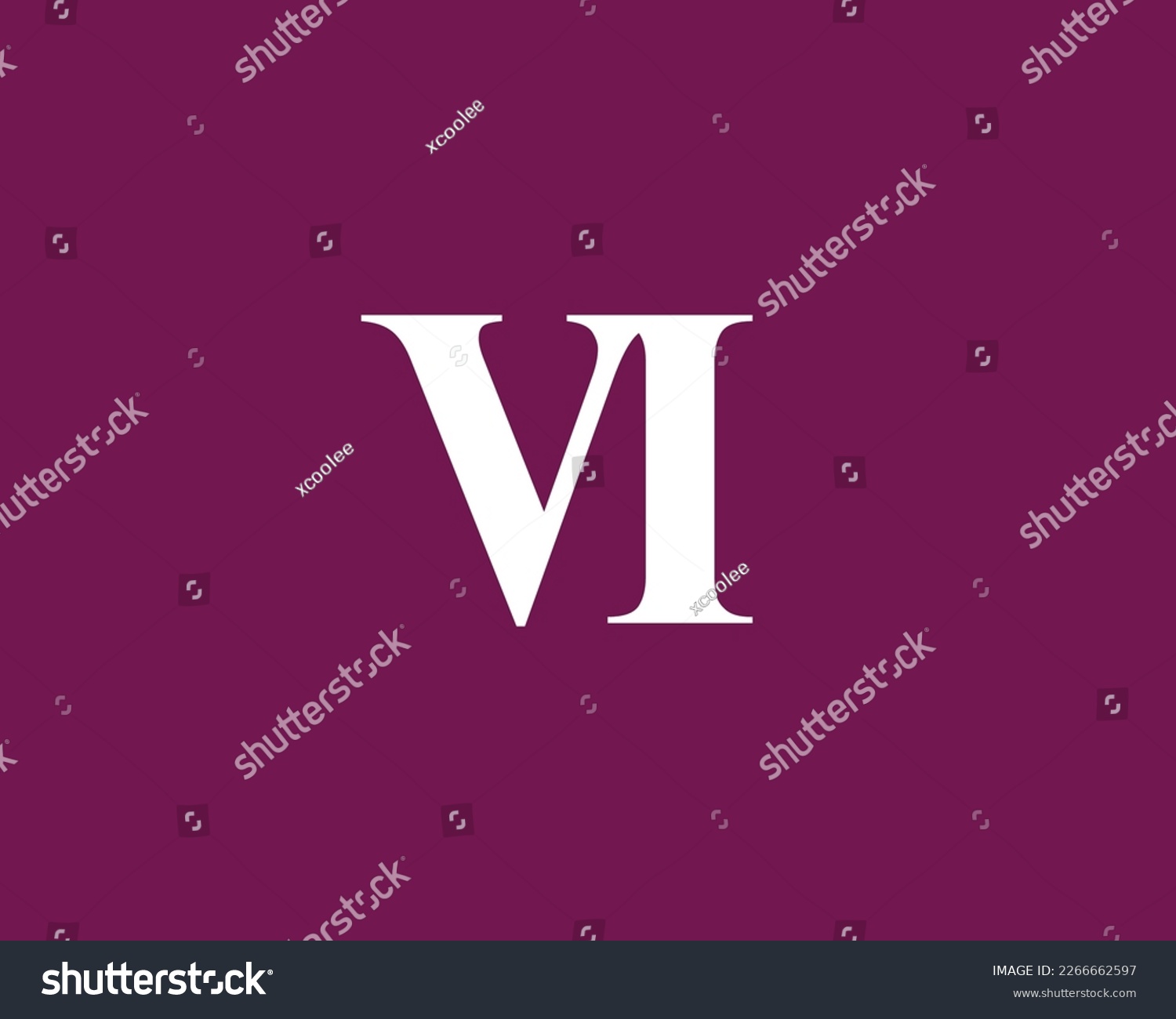 VI Logo design vector template - Royalty Free Stock Vector 2266662597 ...