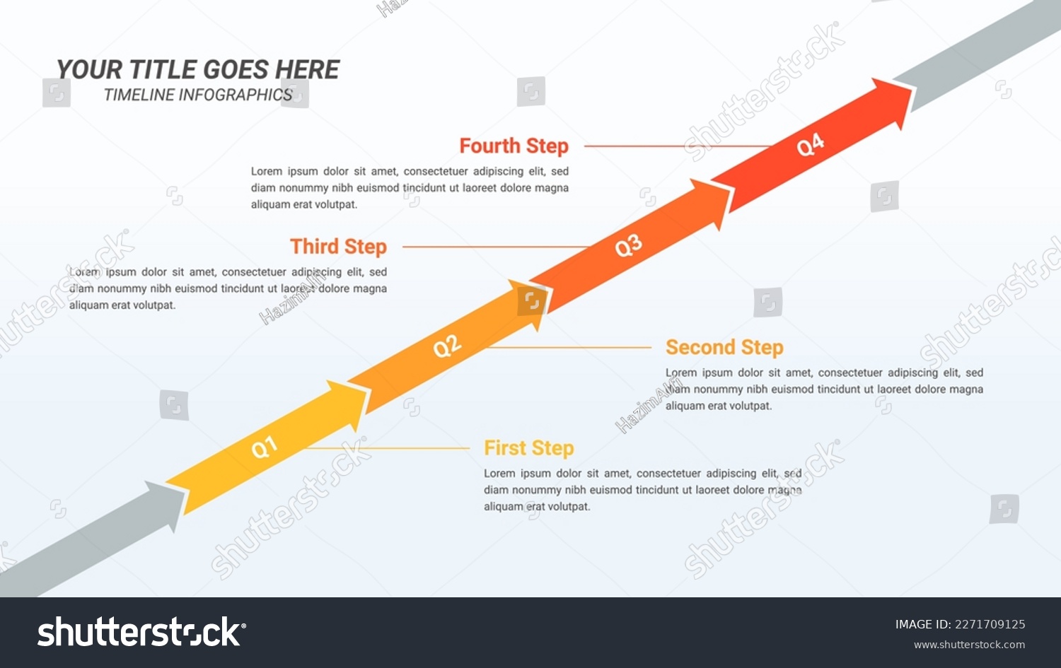 Arrow Timeline Infographic Presentation Template - Royalty Free Stock ...