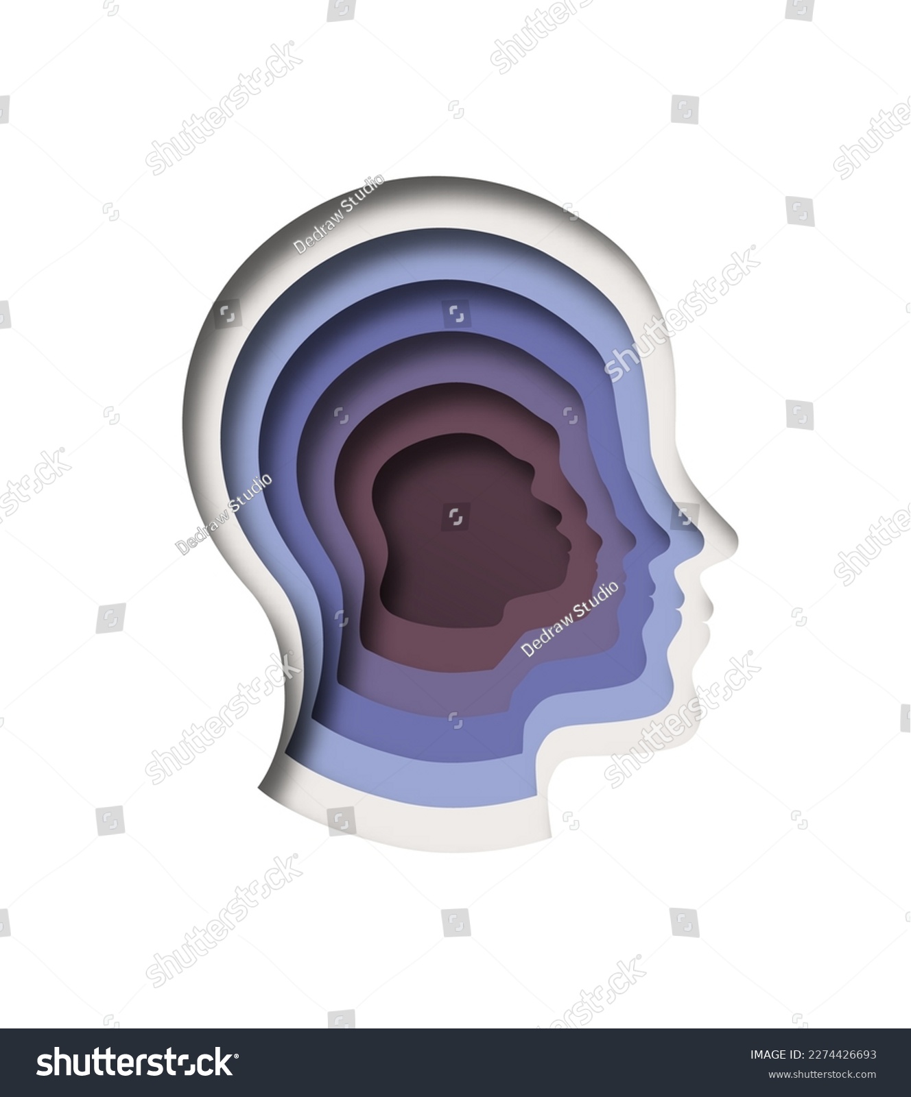 Papercut human man evolution illustration - Royalty Free Stock Vector ...