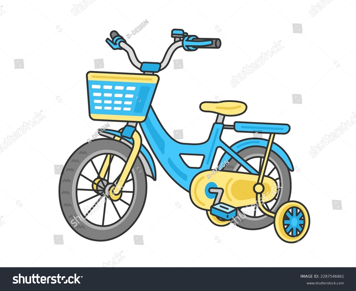 Illustration of a light blue bicycle with - Royalty Free Stock Vector ...
