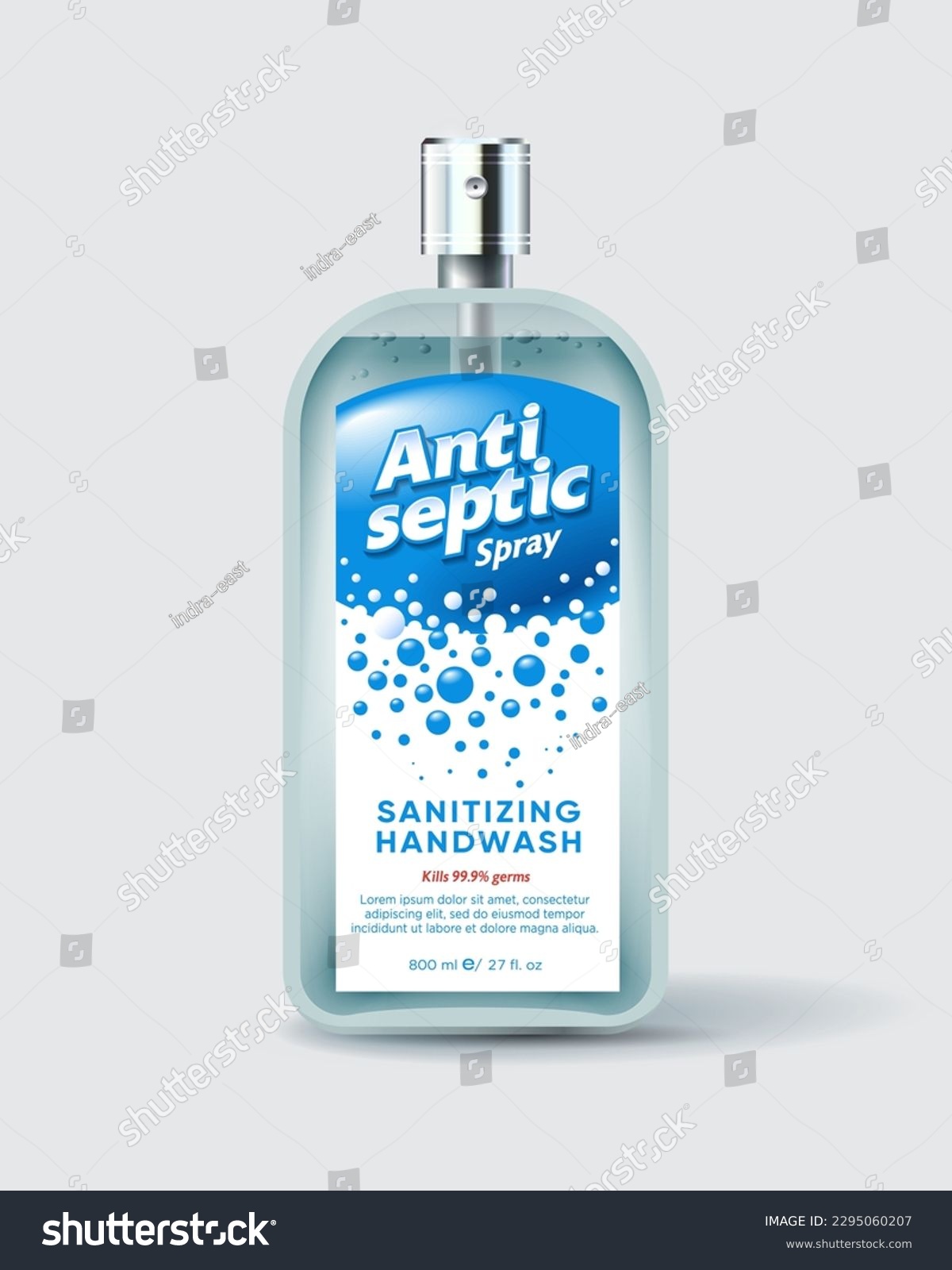 Antiseptic spray sanitizer label and packaging. - Royalty Free Stock ...