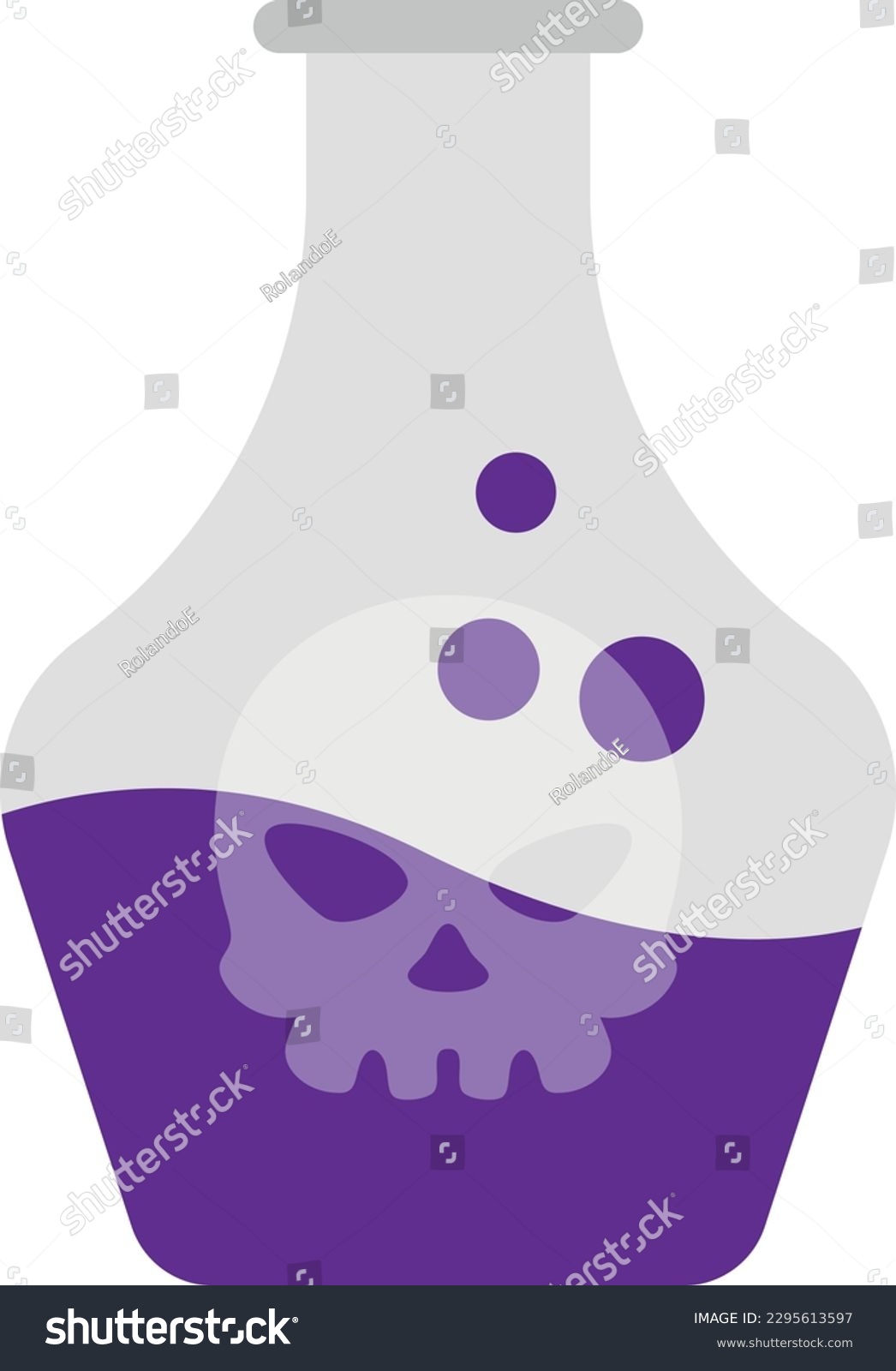 Vector illustration of a poison potion. Toxic - Royalty Free Stock ...