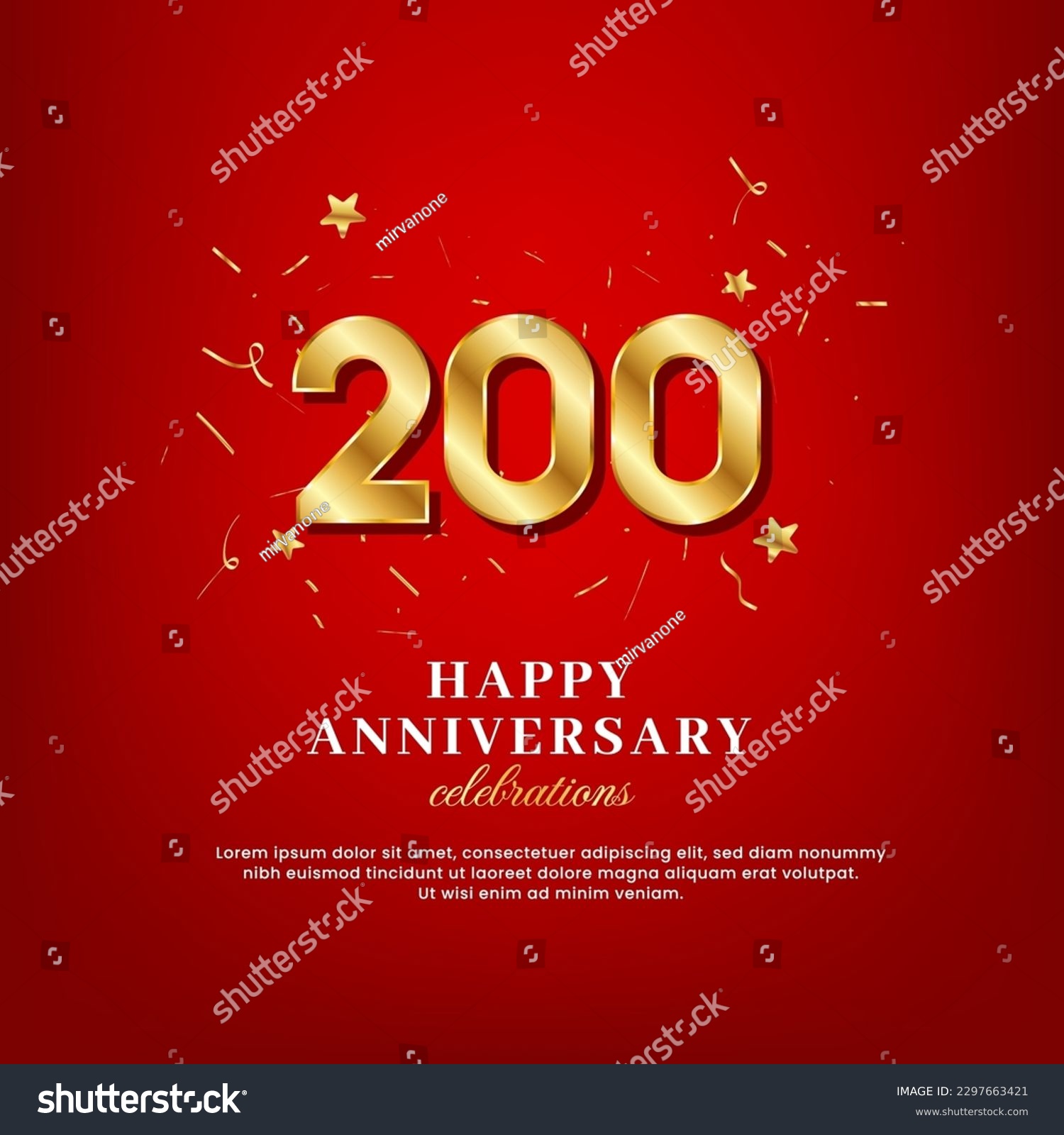 200 years of golden numbers, anniversary - Royalty Free Stock Vector ...