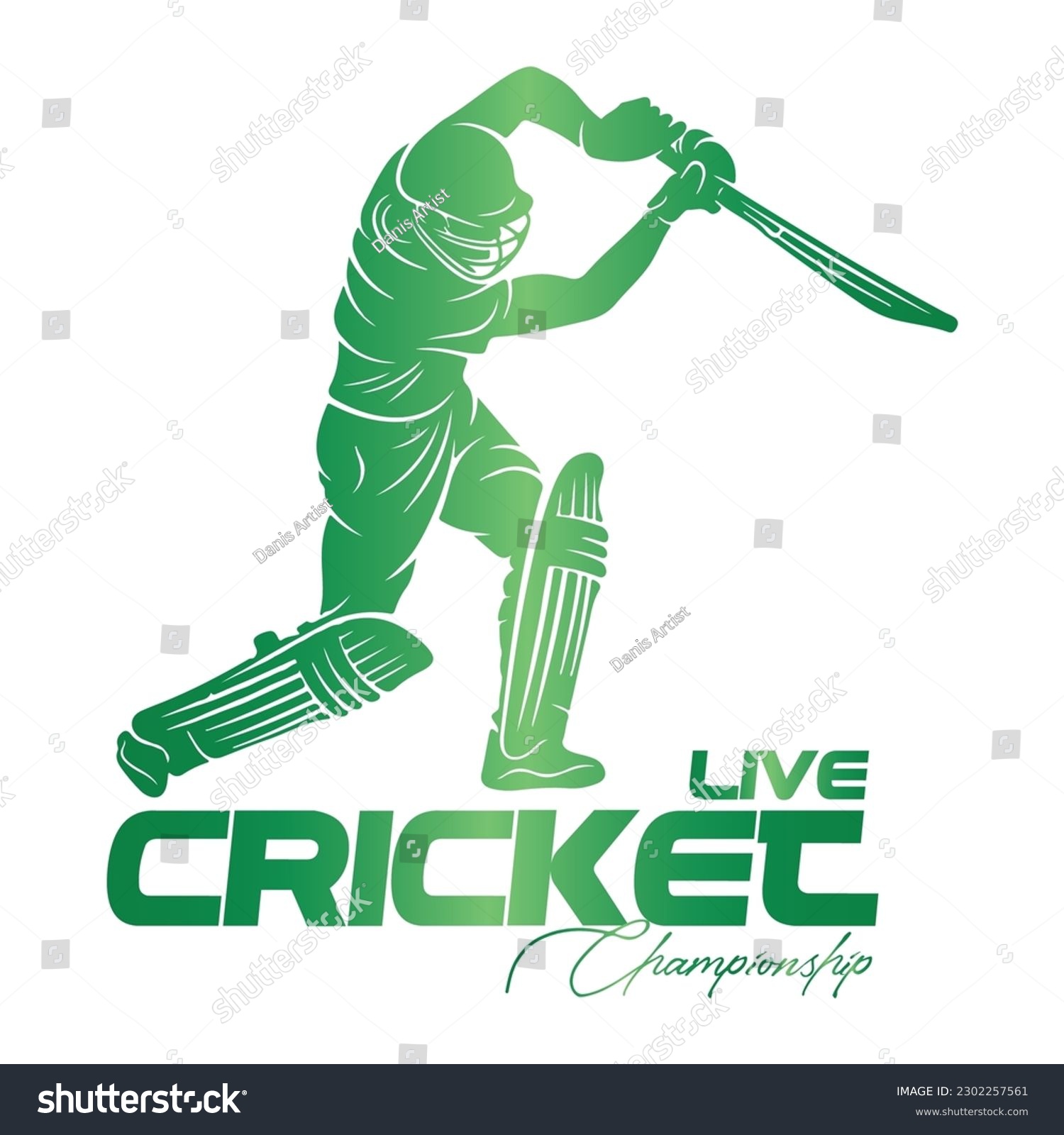 Cricket player, Playing cricket logo design - Royalty Free Stock Vector ...