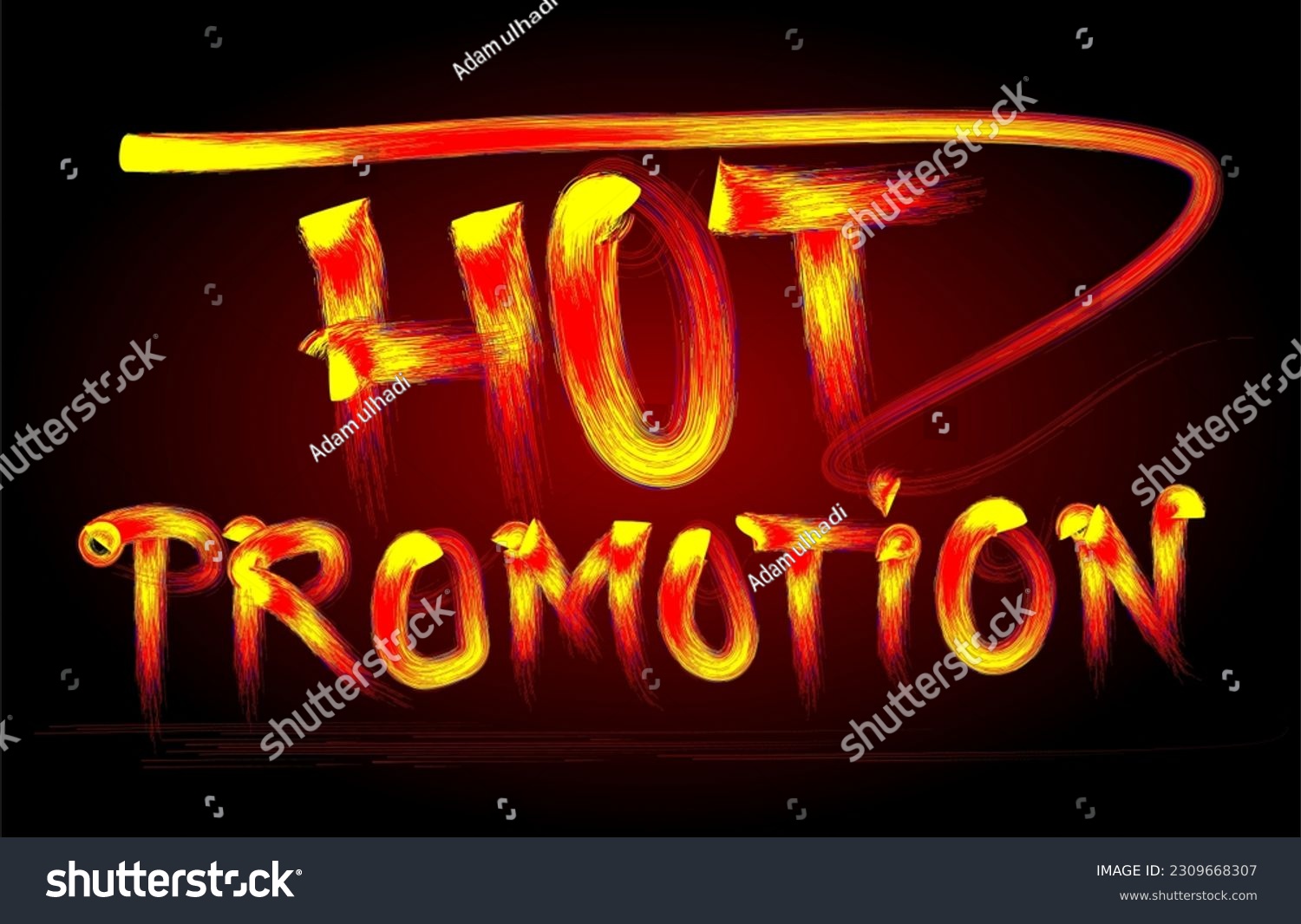 Vector Illustration of Fire effect words, fire - Royalty Free Stock ...