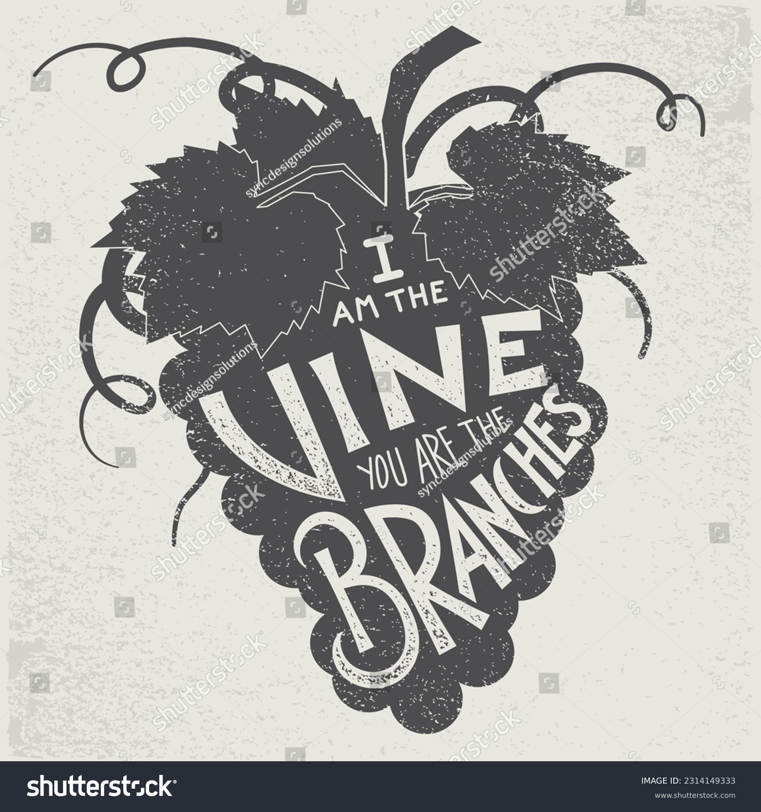 A silhouette of a cluster of grapes with a quote - Royalty Free Stock ...