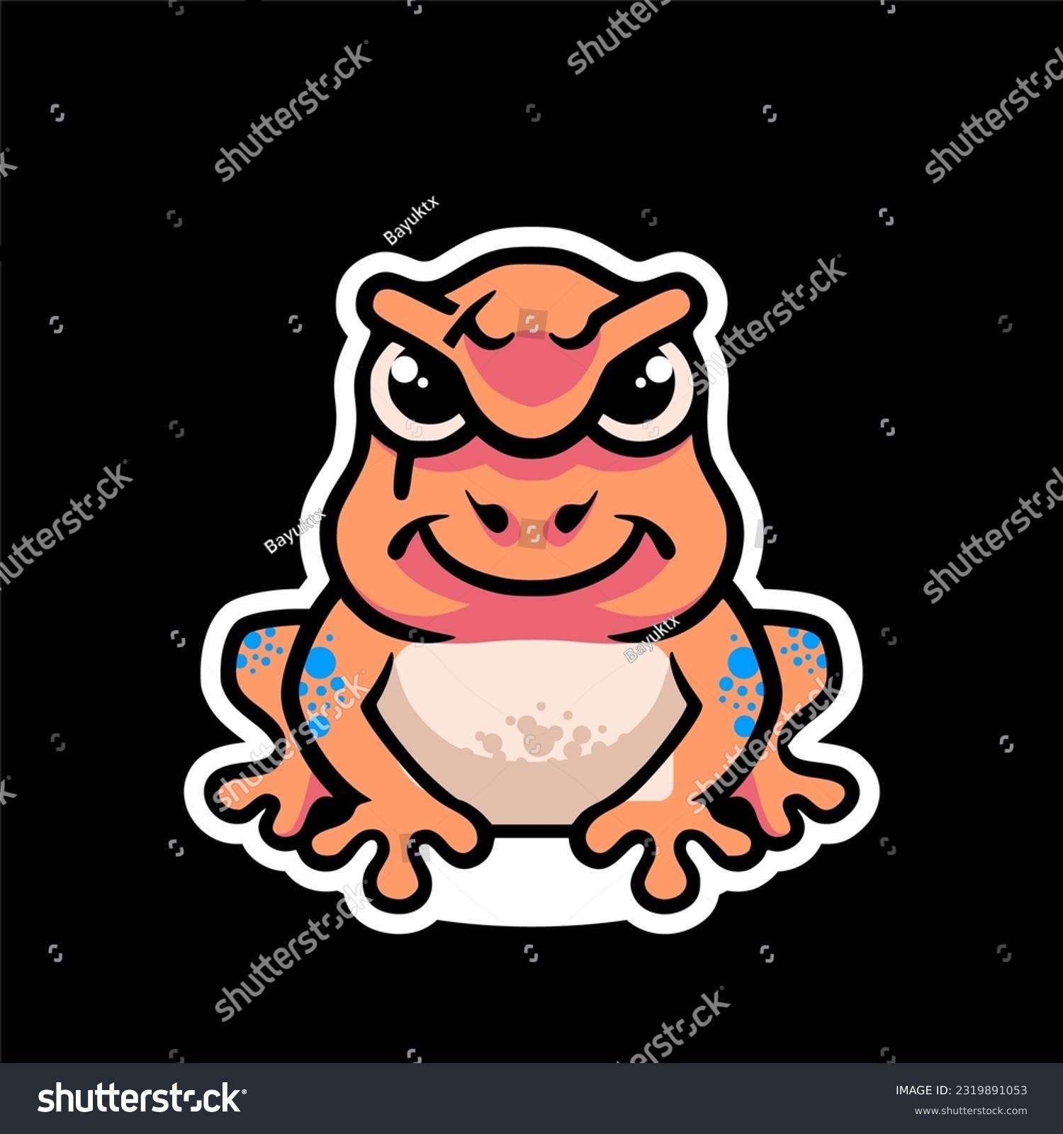 Frog samurai mascot logo cartoon - Royalty Free Stock Vector 2319891053 ...