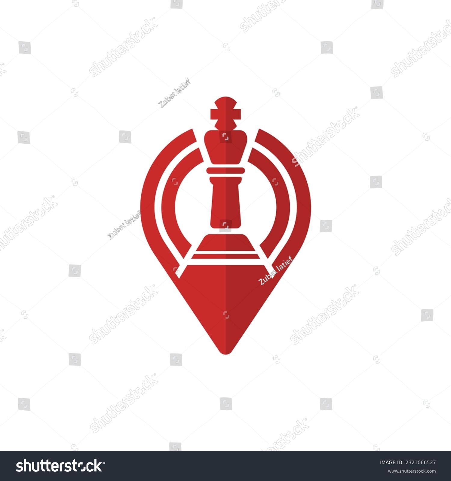 Chess map pin location logo design template, pin - Royalty Free Stock ...