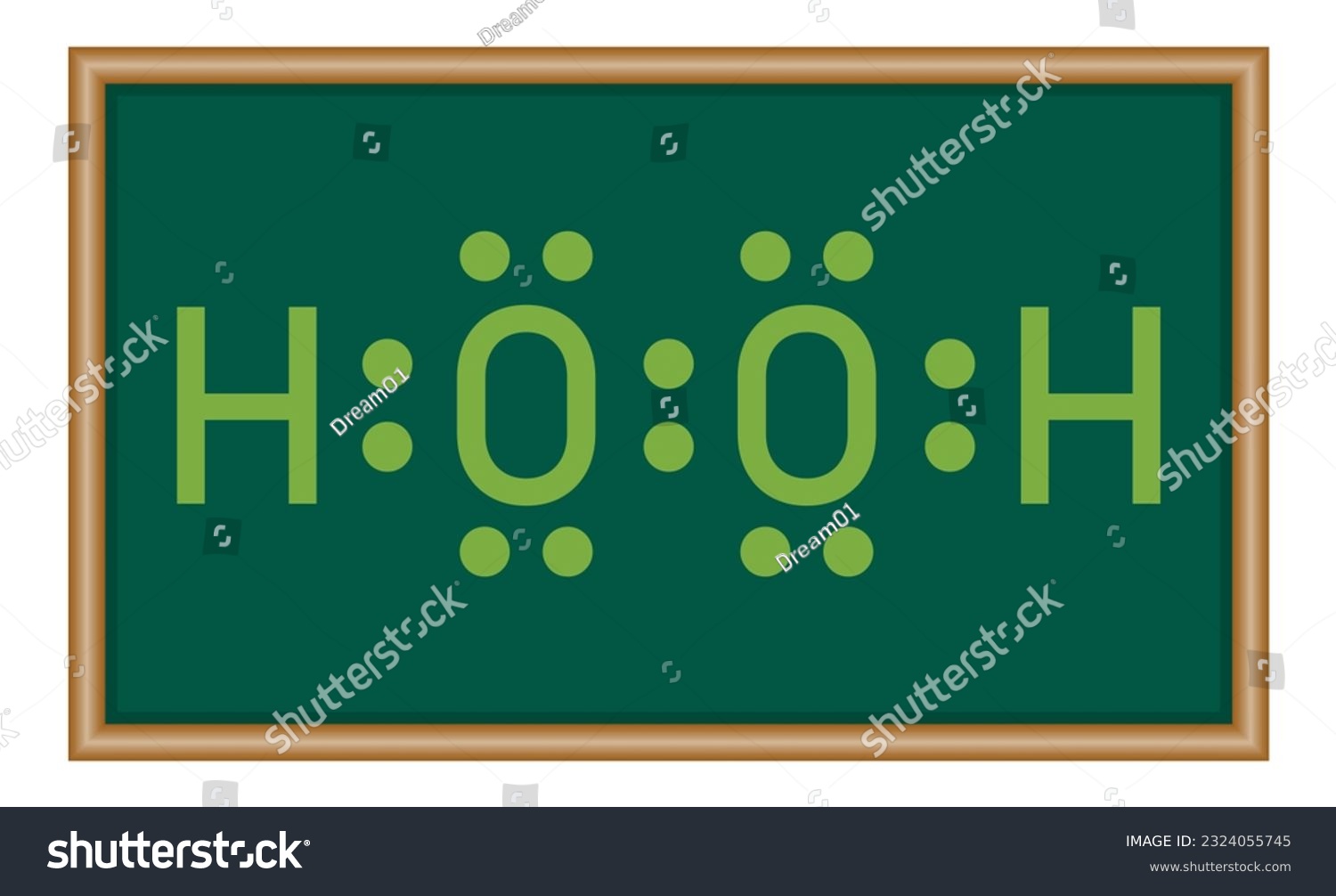 Lewis Structure Of Hydrogen Peroxide H2o2 Royalty Free Stock