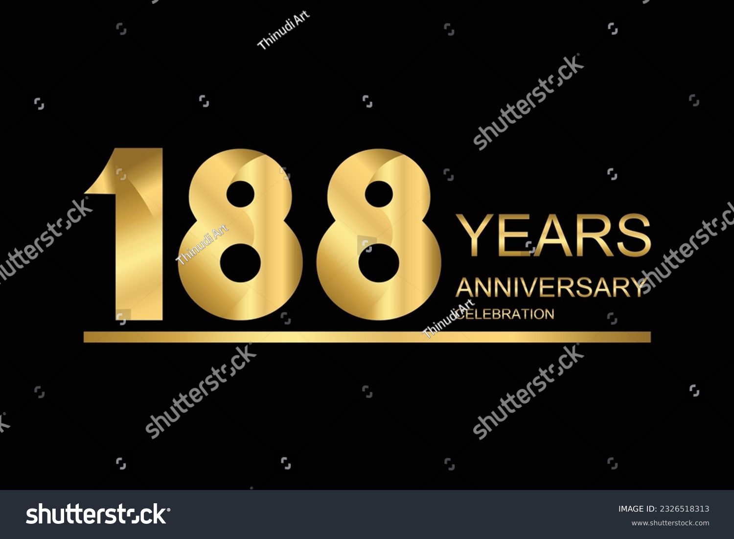188 year anniversary vector banner template. - Royalty Free Stock ...