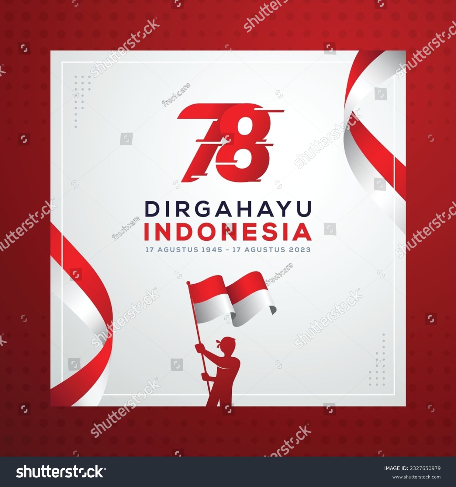 17 August Hari Kemerdekaan Indonesia Means Royalty Free Stock Vector