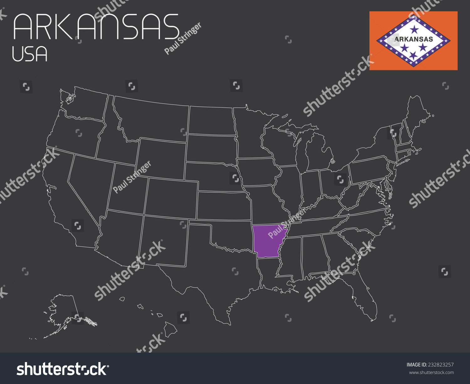 A Map of the the United States of America with - Royalty Free Stock ...