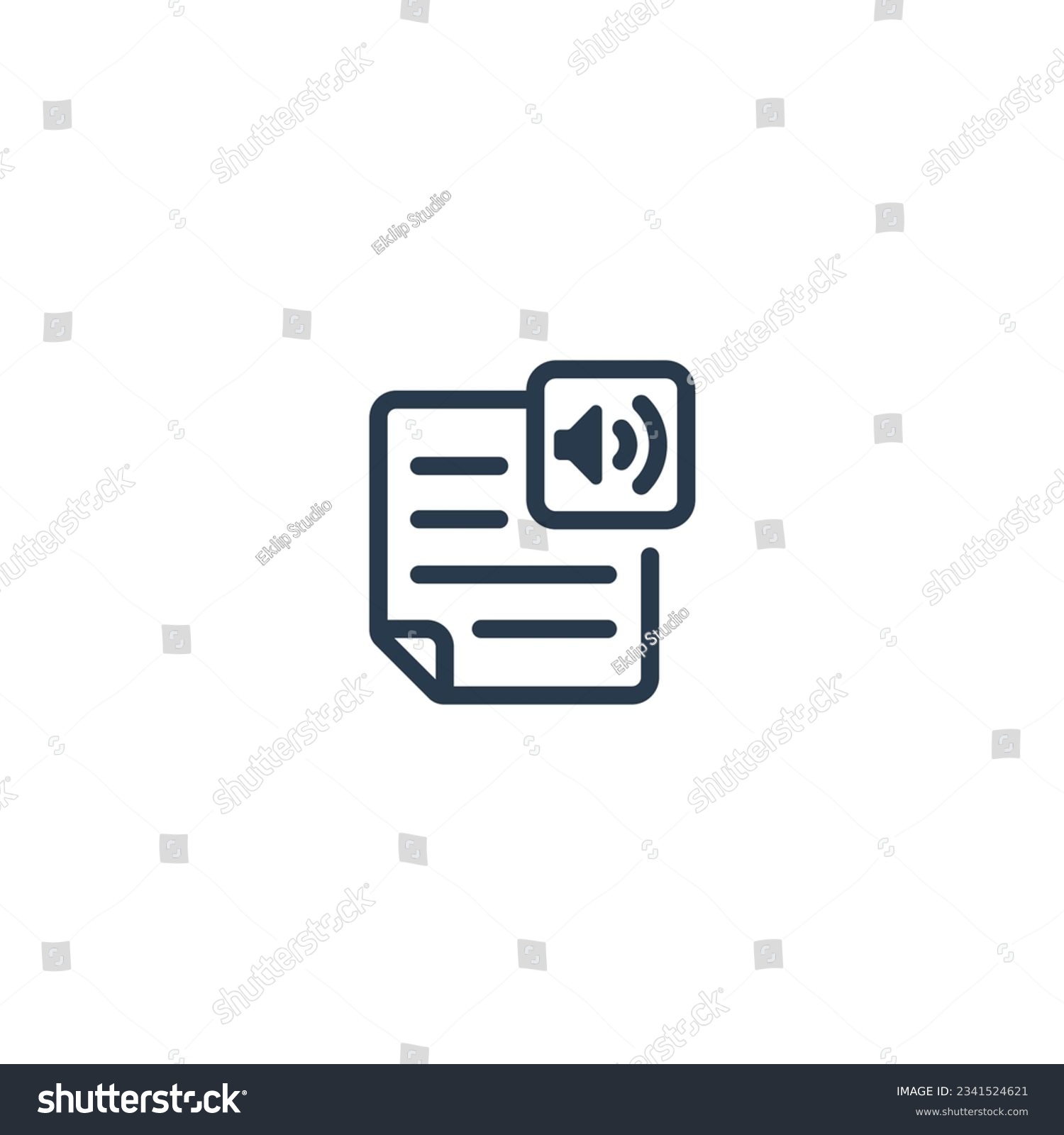 An icon representing a transcript or text - Royalty Free Stock Vector ...