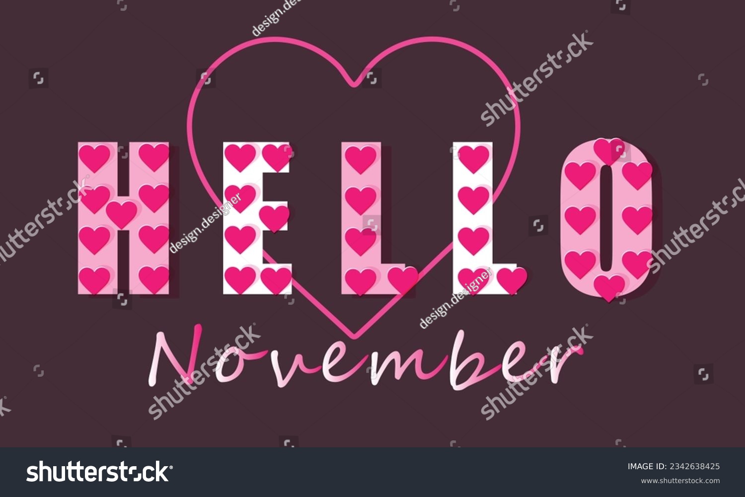 Hello November. background, banner, card, poster - Royalty Free Stock ...